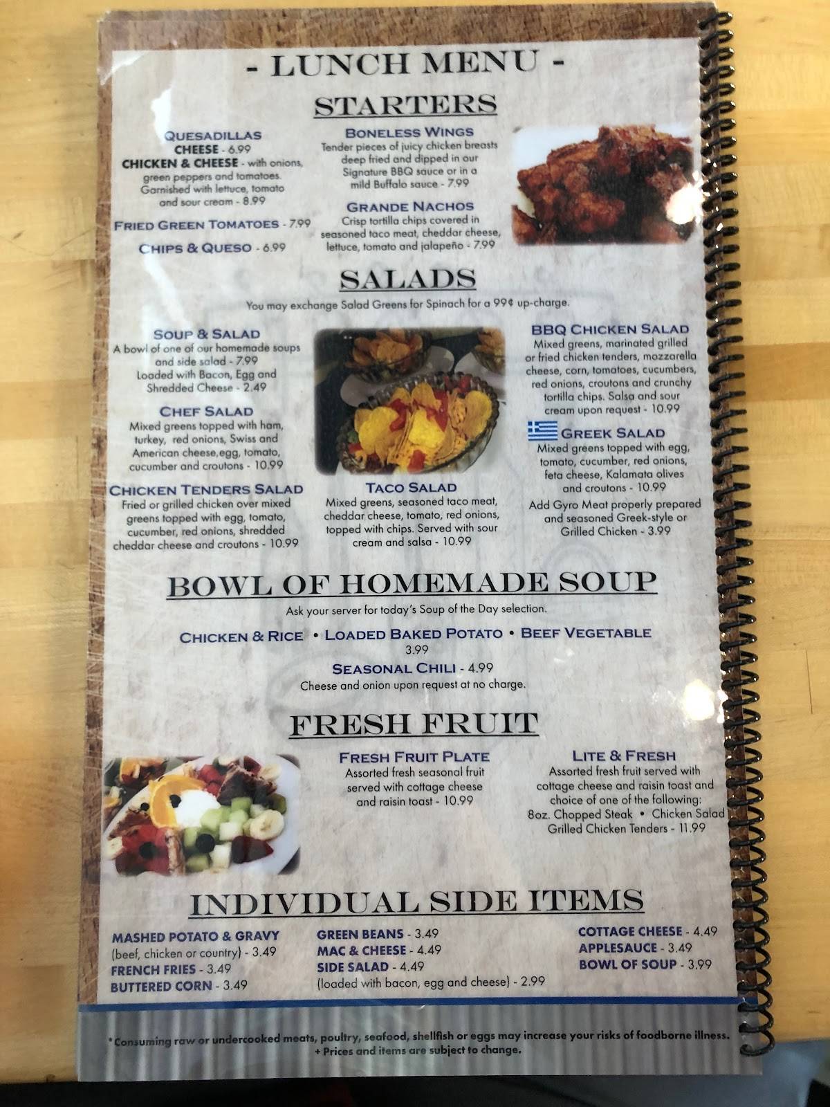 Menu at By Hand and Fork restaurant, Muncie