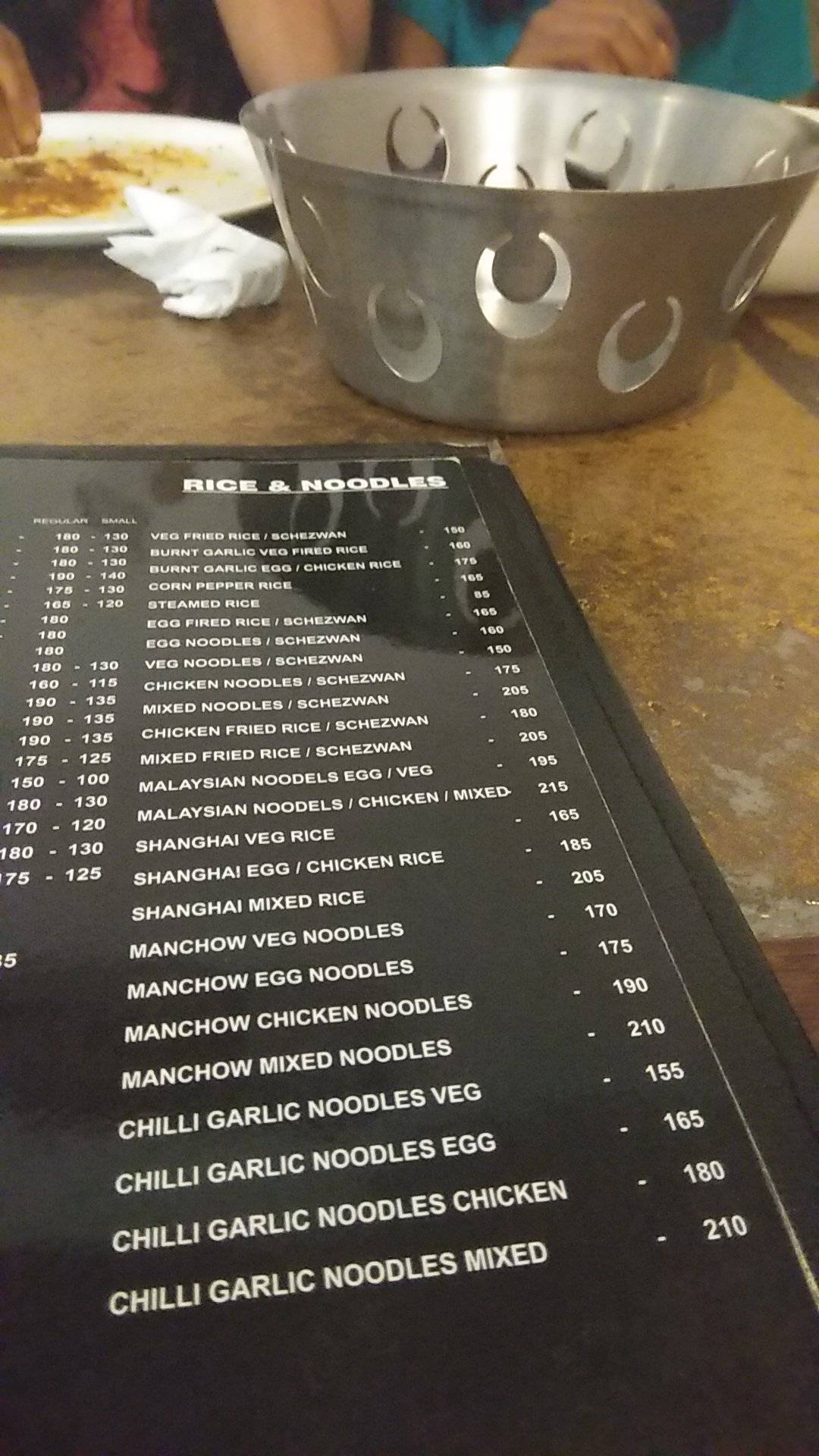 Menu at My Place, Coimbatore, No. 744
