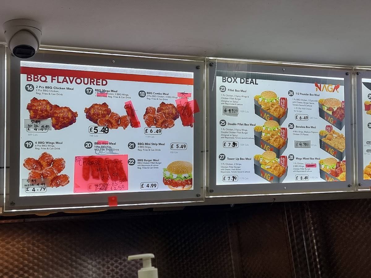 Menu at Naga Chicken restaurant, London