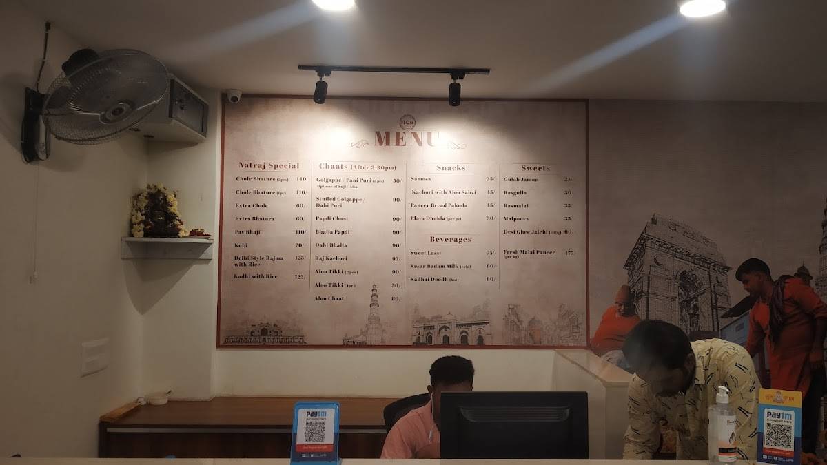 Menu at Natraj Chole Bhature Paharganj Wale, Bengaluru