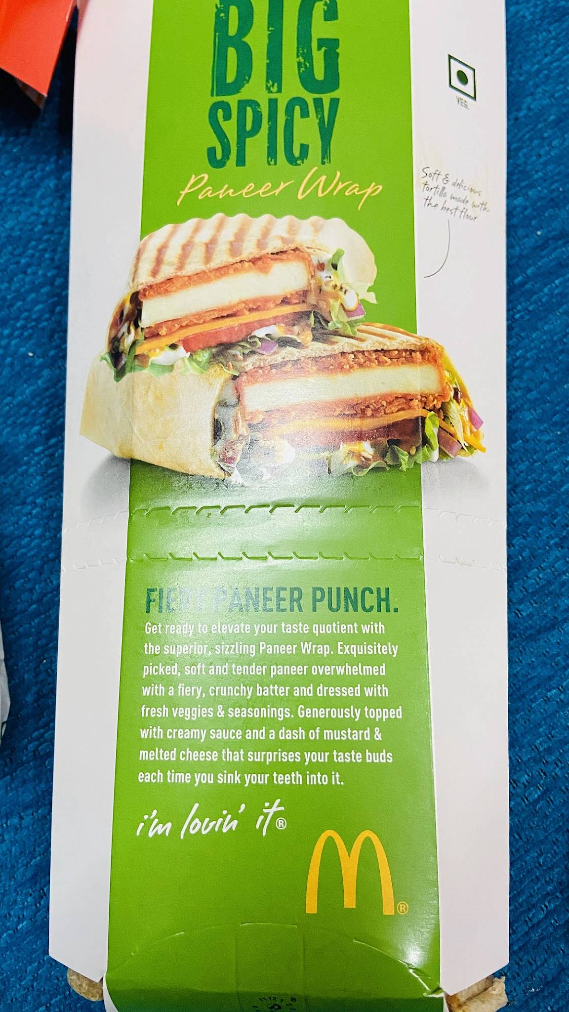 Menu at McDonald's, New Delhi, 30/4