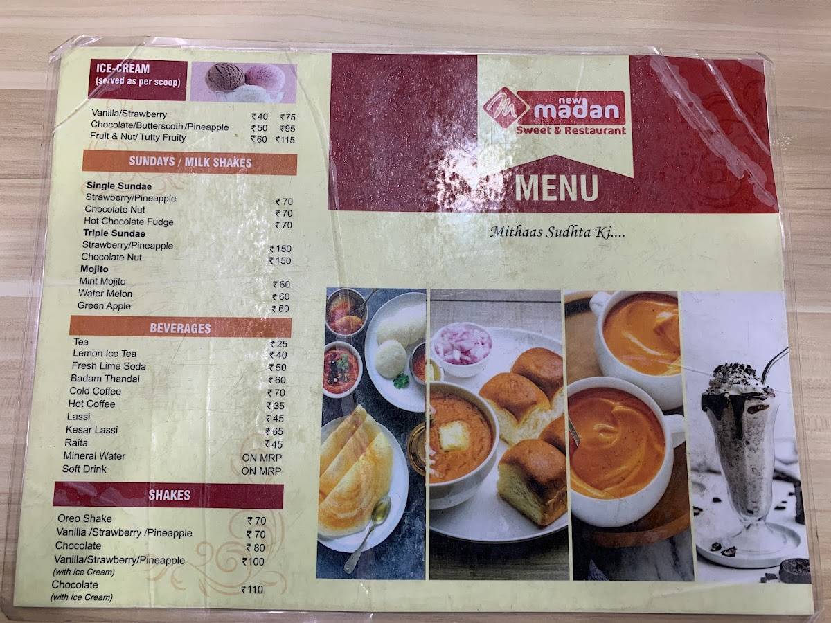 Menu at New Madan Sweets & Restaurant, Ghaziabad