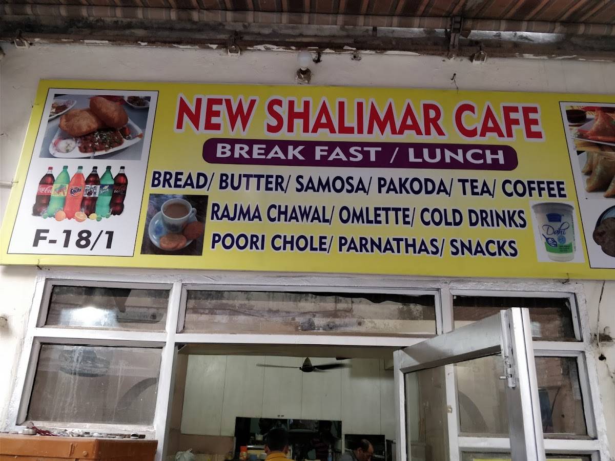 Menu at New Shalimar Cafe, New Delhi, F-18