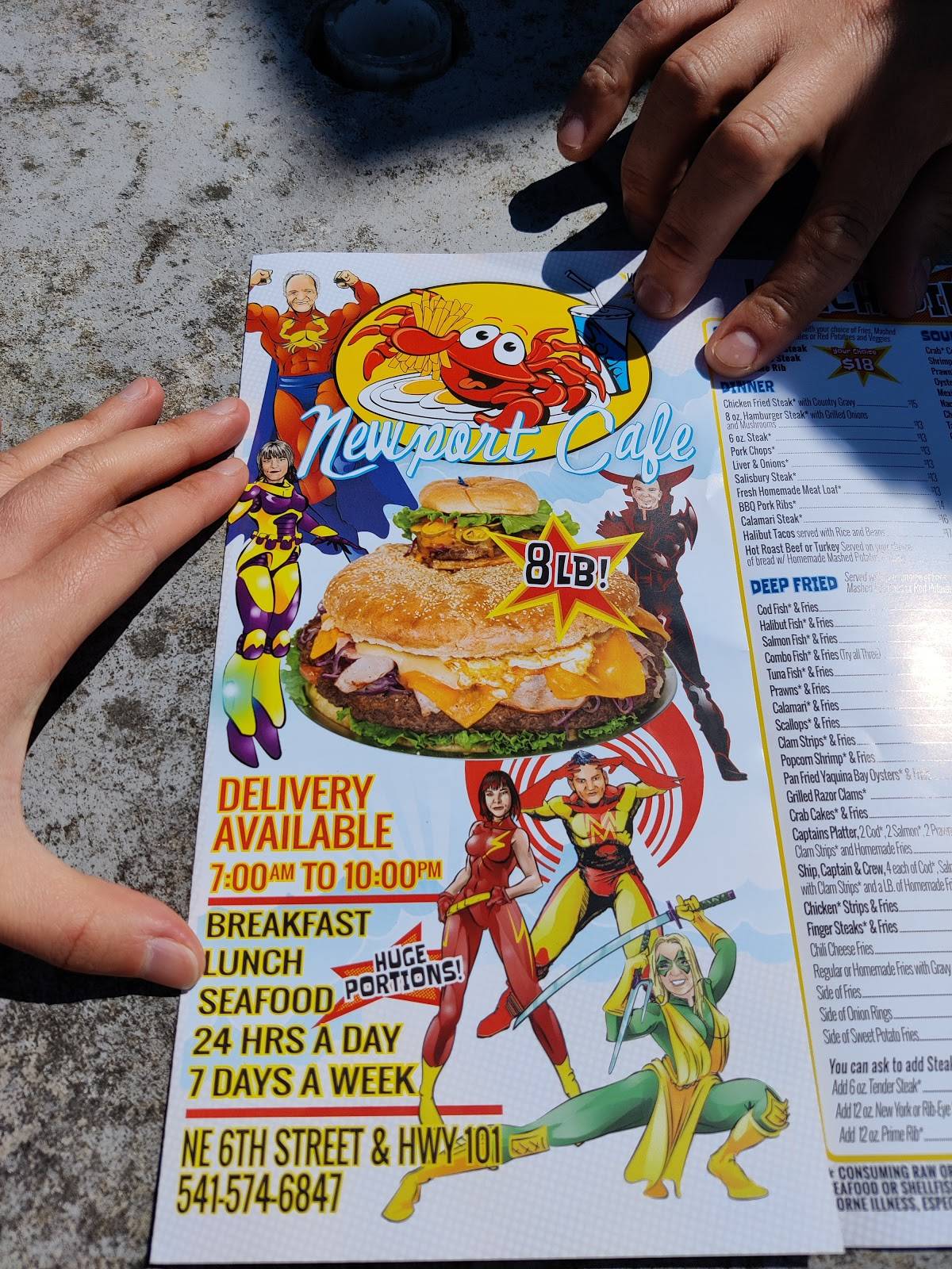 Menu at Newport Cafe, Newport