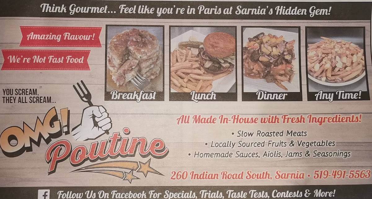 Menu at Simply OMG Casual Cuisine fast food, Sarnia
