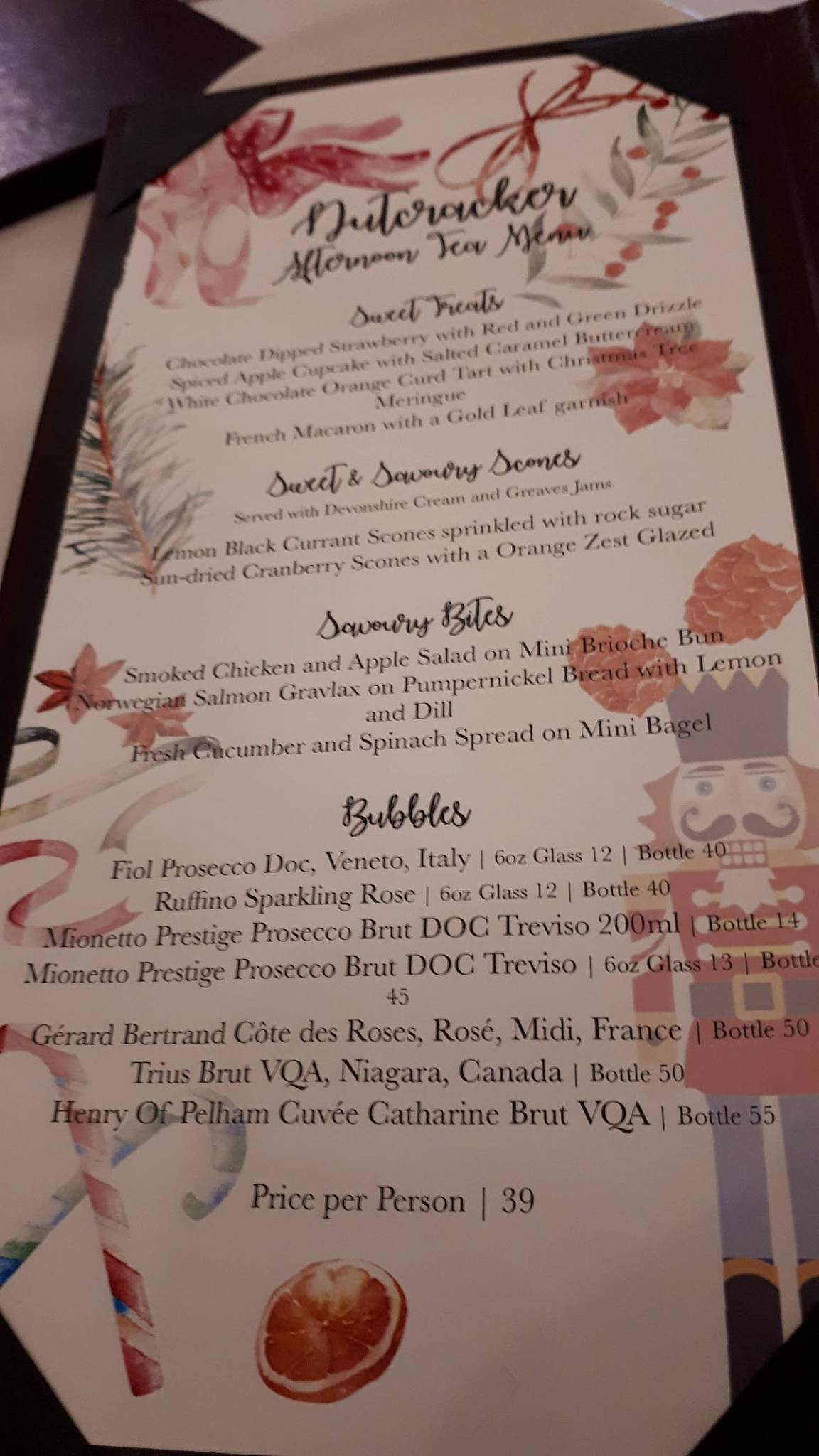 Menu at Old Mill Toronto Restaurant, Toronto