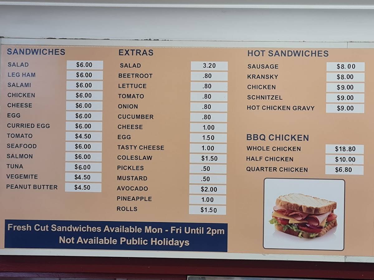 Menu at Orana Takeaway fast food, Kellyville