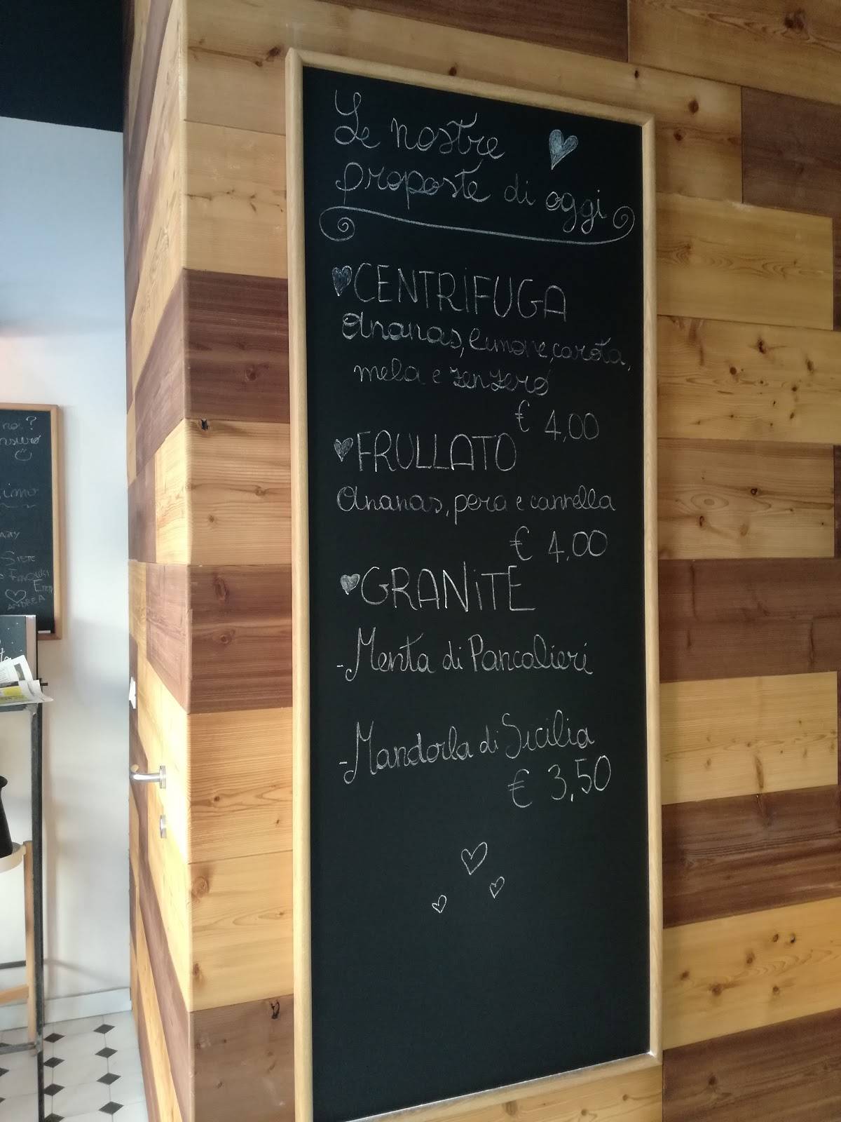Menu at Orto Gelato, Milan
