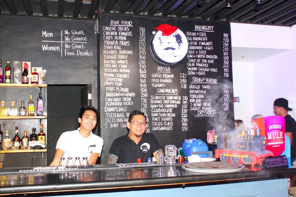 Menu at Papa Doms Bar and Restaurant - Tagaytay, Tagaytay