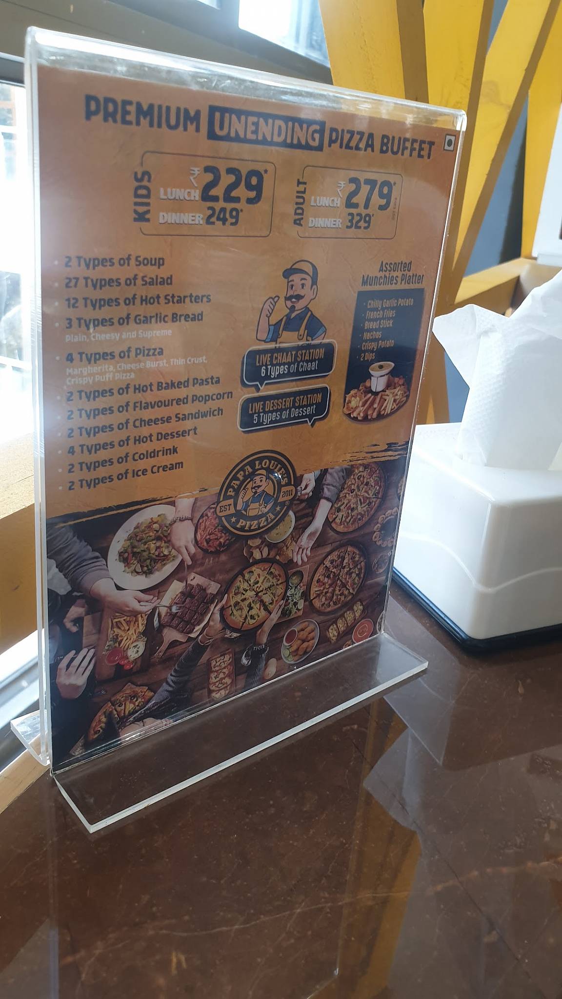 Menu at Papa Louie's Pizza, Surat