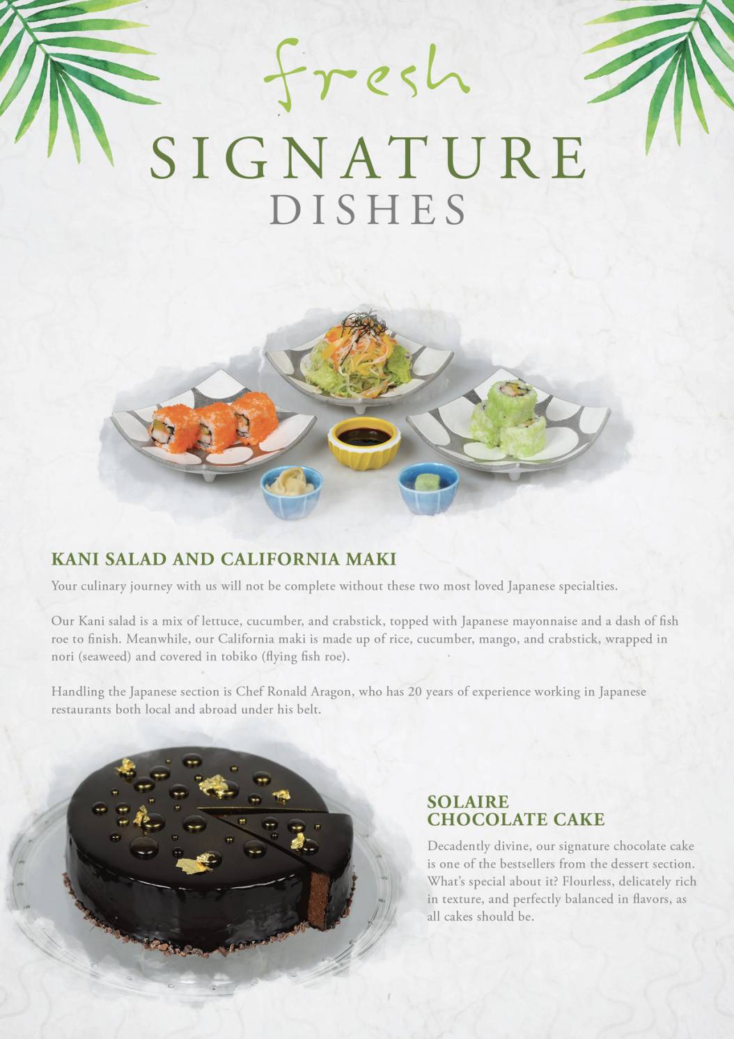 Menu at Fresh International Buffet restaurant, Parañaque, Entertainment