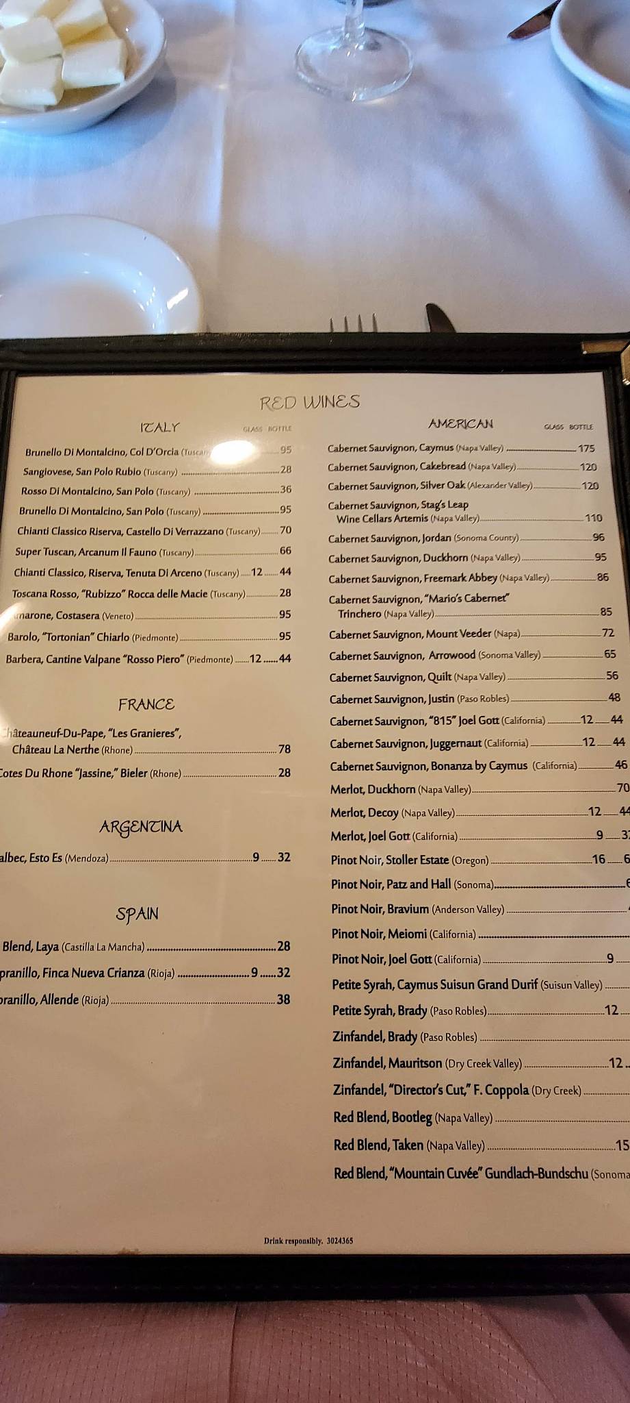 Menu at Pascal's Manale by Dickie Brennan & Co. pub & bar, New Orleans