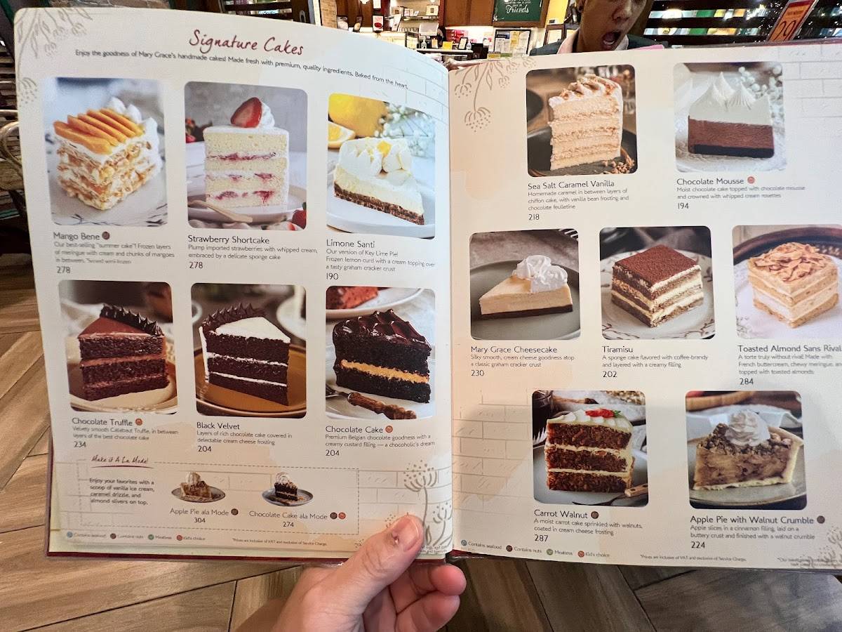 Menu at Mary Grace, Ayala Malls The 30th restaurant, Pasig