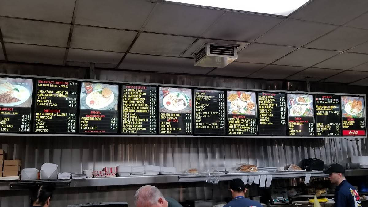 Menu at Pharos Burgers restaurant, Alhambra