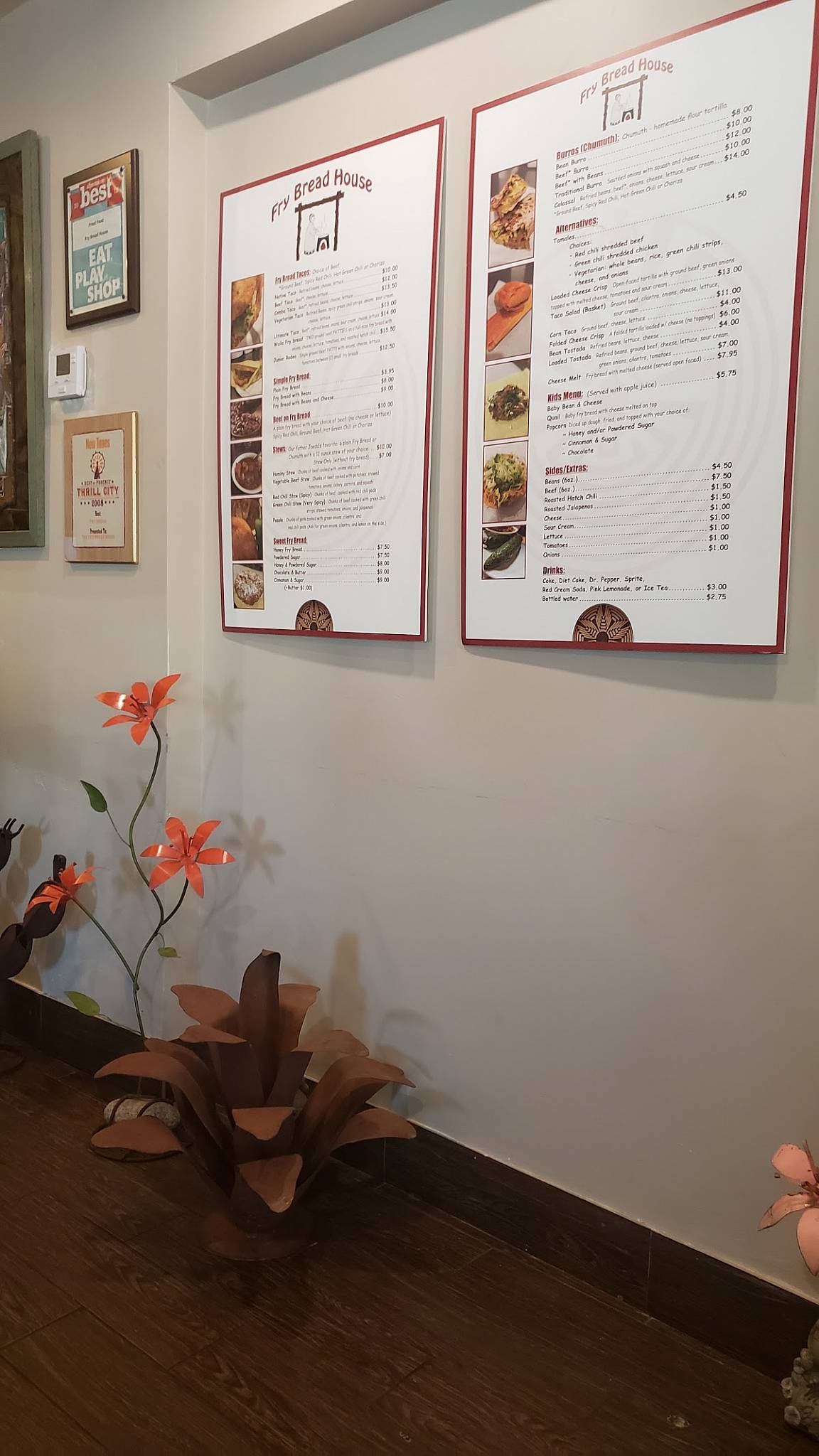 Menu at Fry Bread House restaurant, Phoenix, N 7th Ave