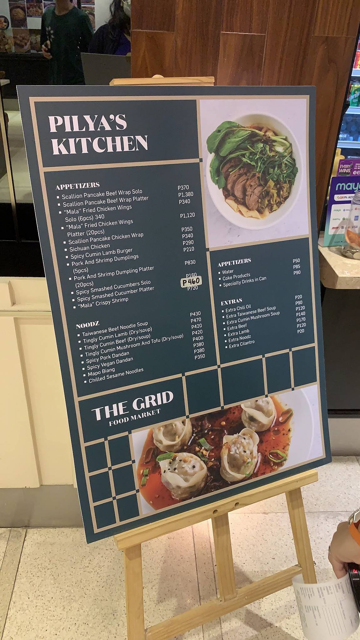 Menu at Pilya's Kitchen restaurant, Makati
