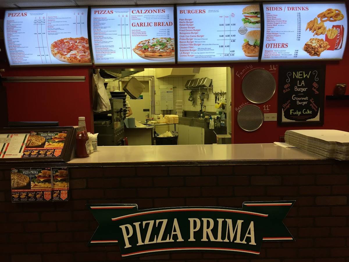 Menu at Pizza Prima fast food, Castleford