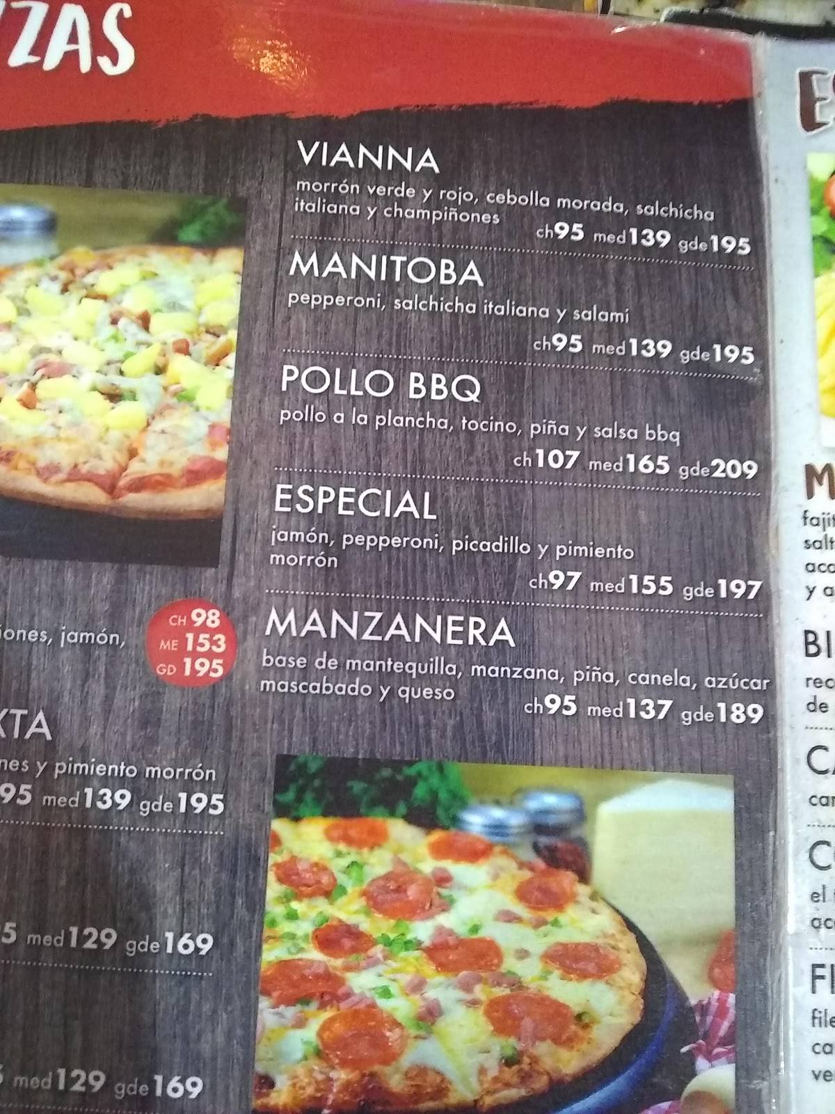 Menu at Pizzeria La Sierra, Parral