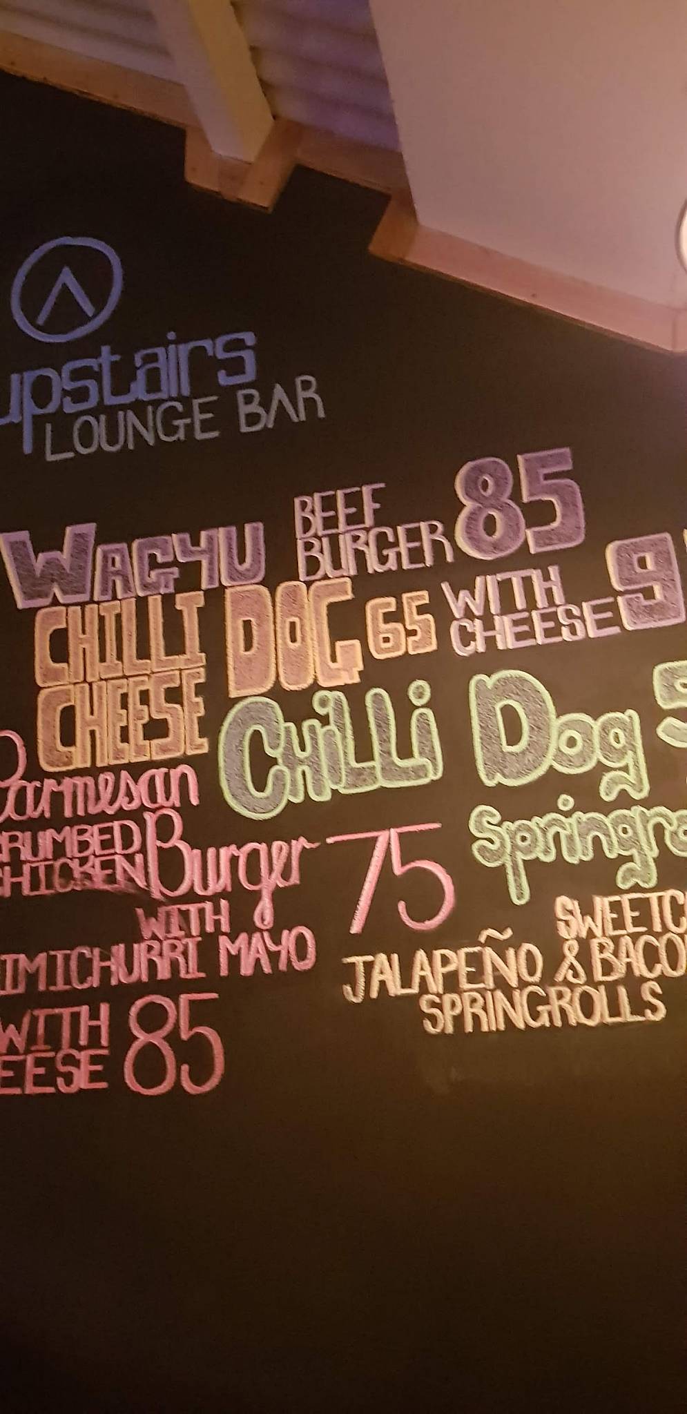 Menu at Backstreet Grill steakhouse, Port Elizabeth