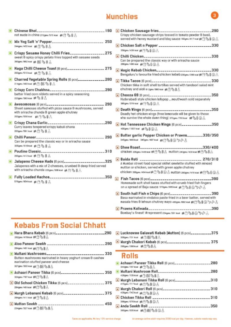Menu at Powai Social, Mumbai, Delphi B Wing