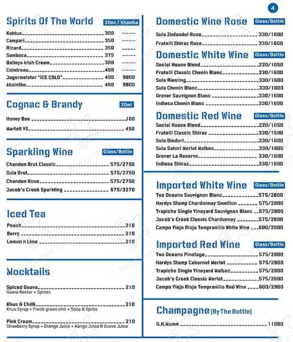 Menu at Powai Social, Mumbai, Delphi B Wing