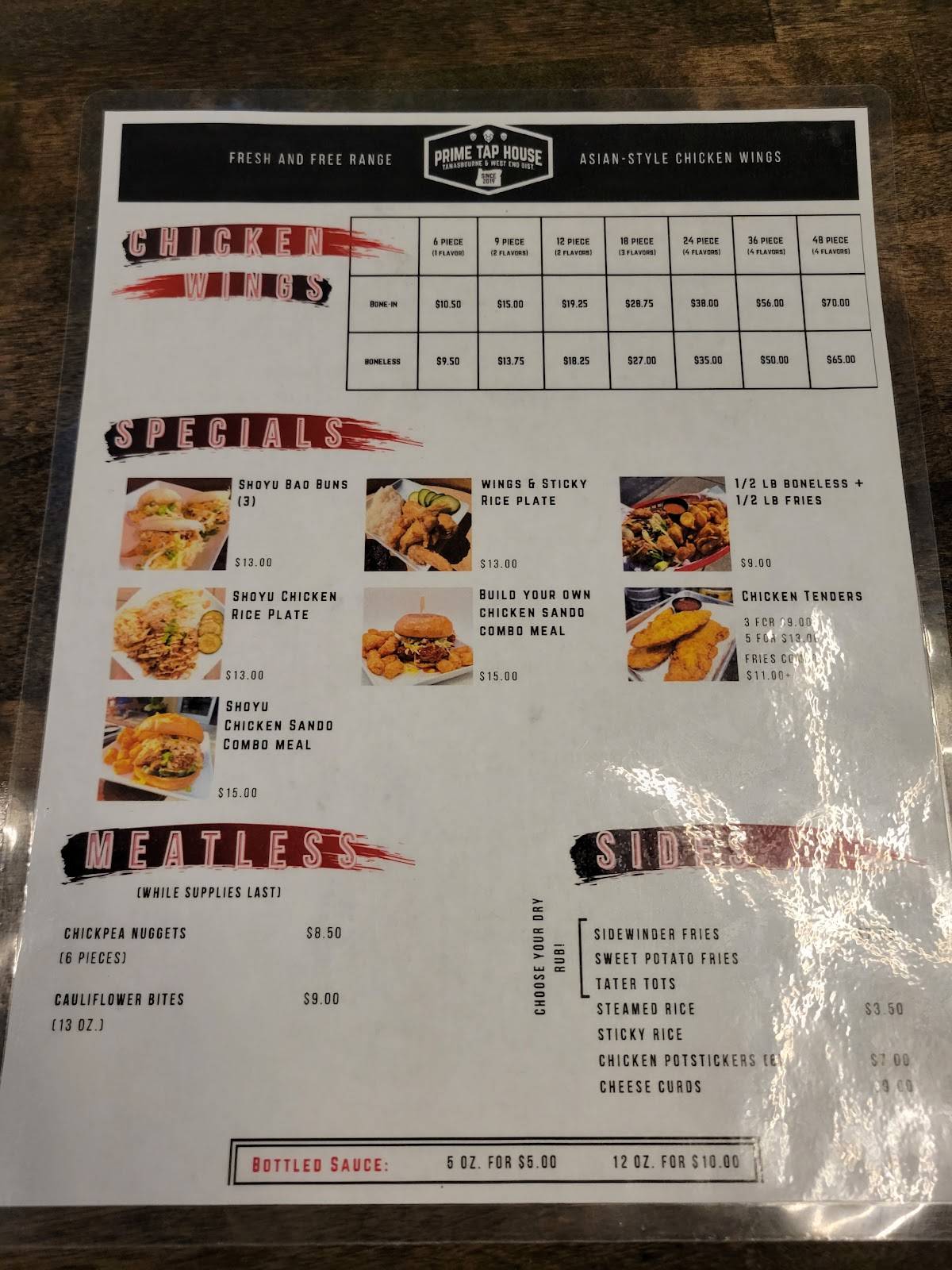Menu at Prime Tap House: West End pub & bar, Beaverton