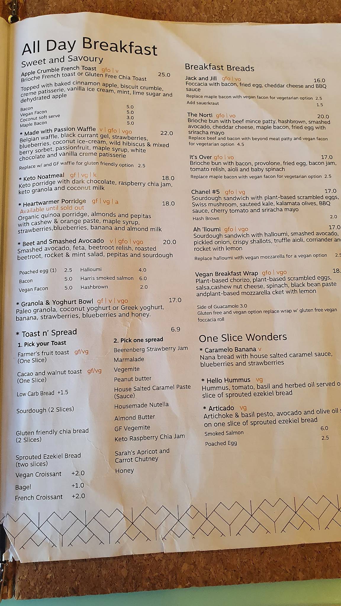 Menu at Argo on the Parade pub & bar, Norwood