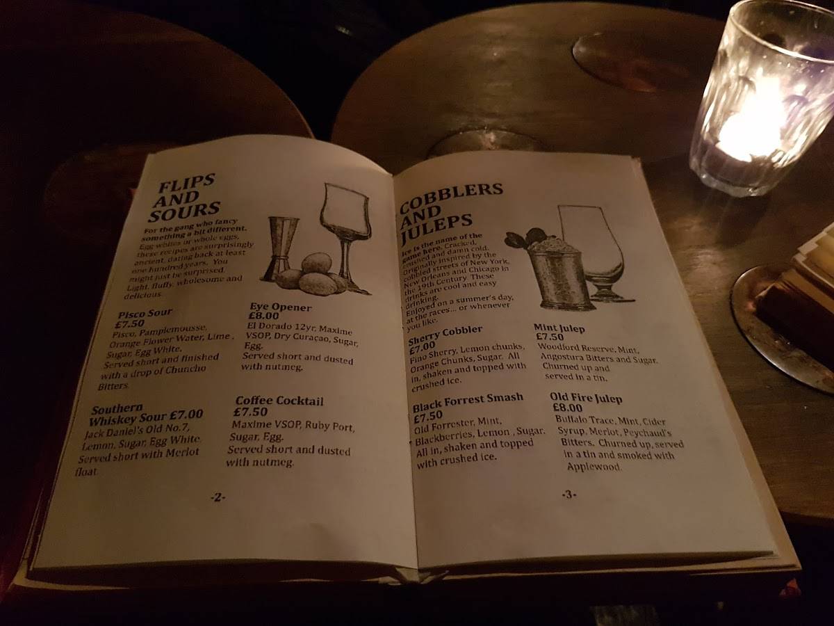 Menu at Berry and Rye pub & bar, Liverpool
