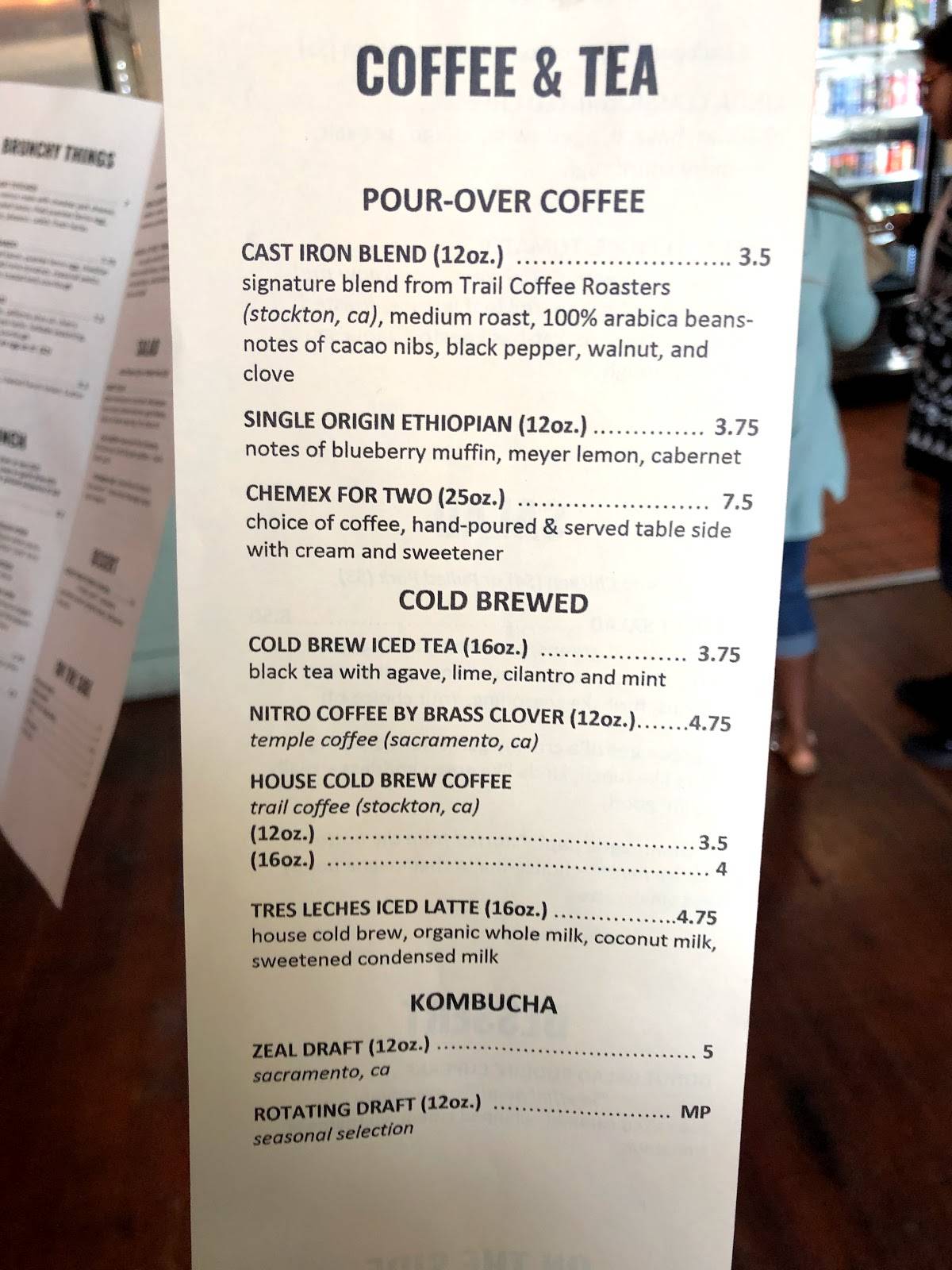 Menu at Cast Iron Trading Co. pub & bar, Stockton