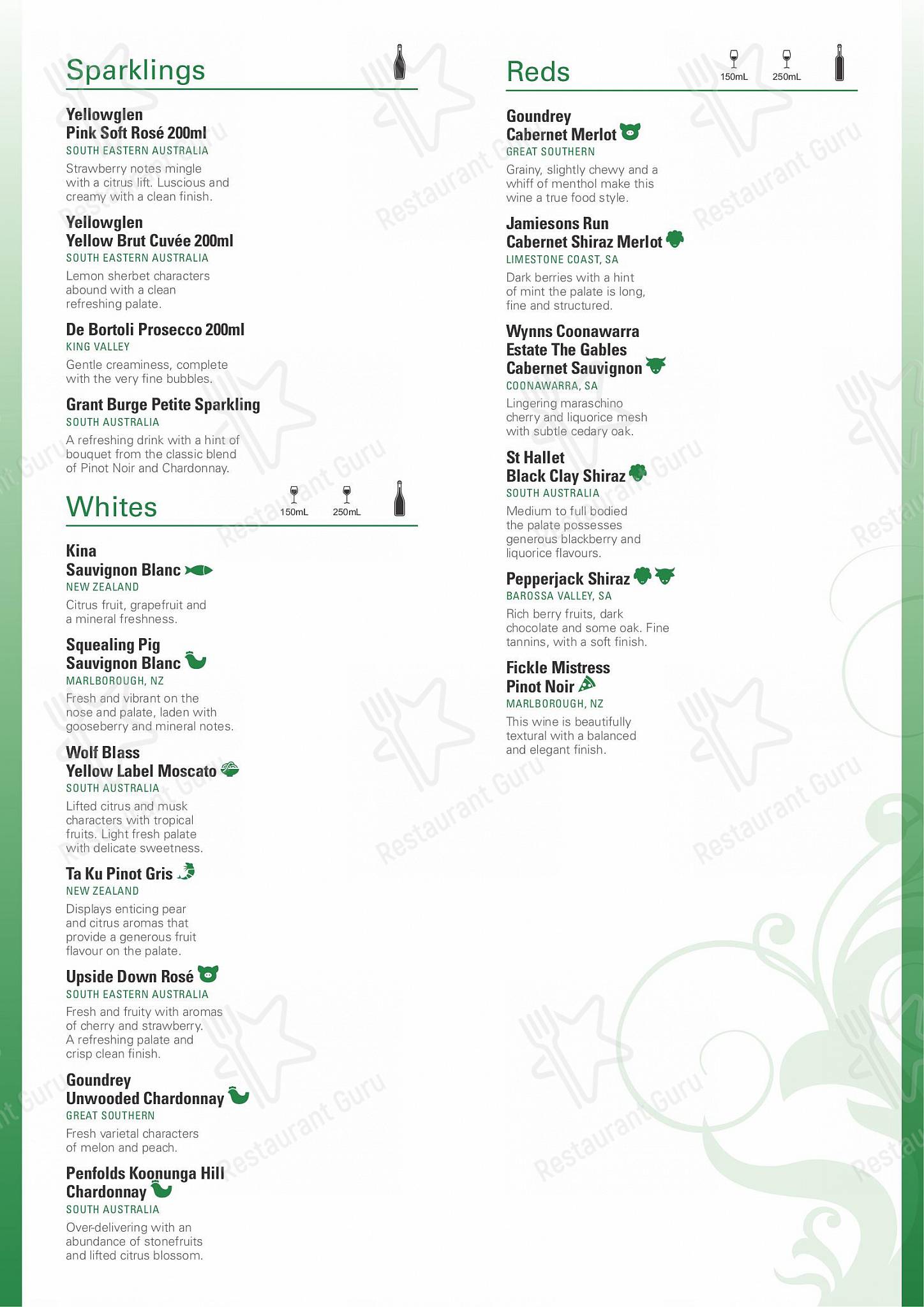 Menu at The Crown Hotel pub & bar, Innisfail