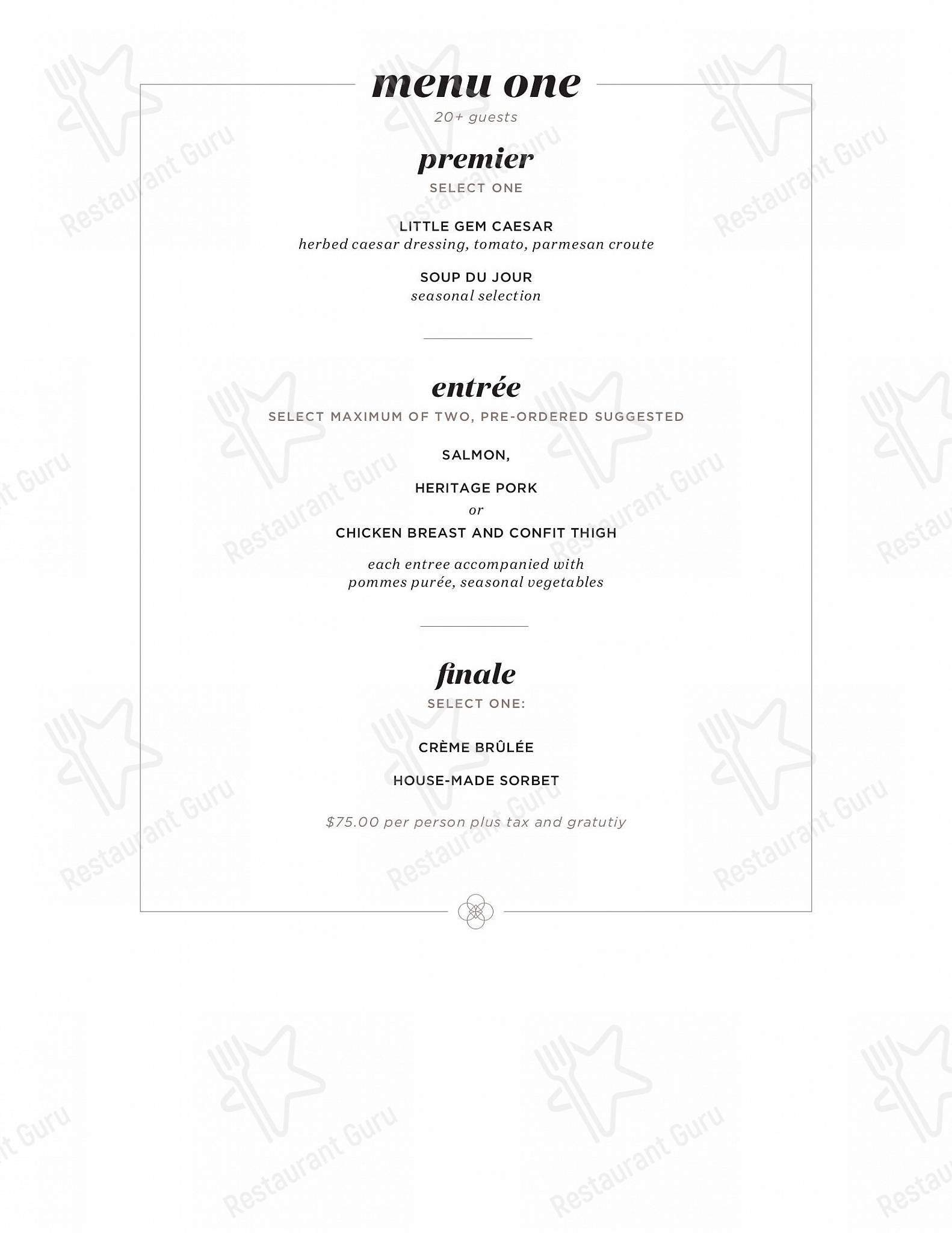 Menu at Cru Uncorked pub & bar, Moreland Hills