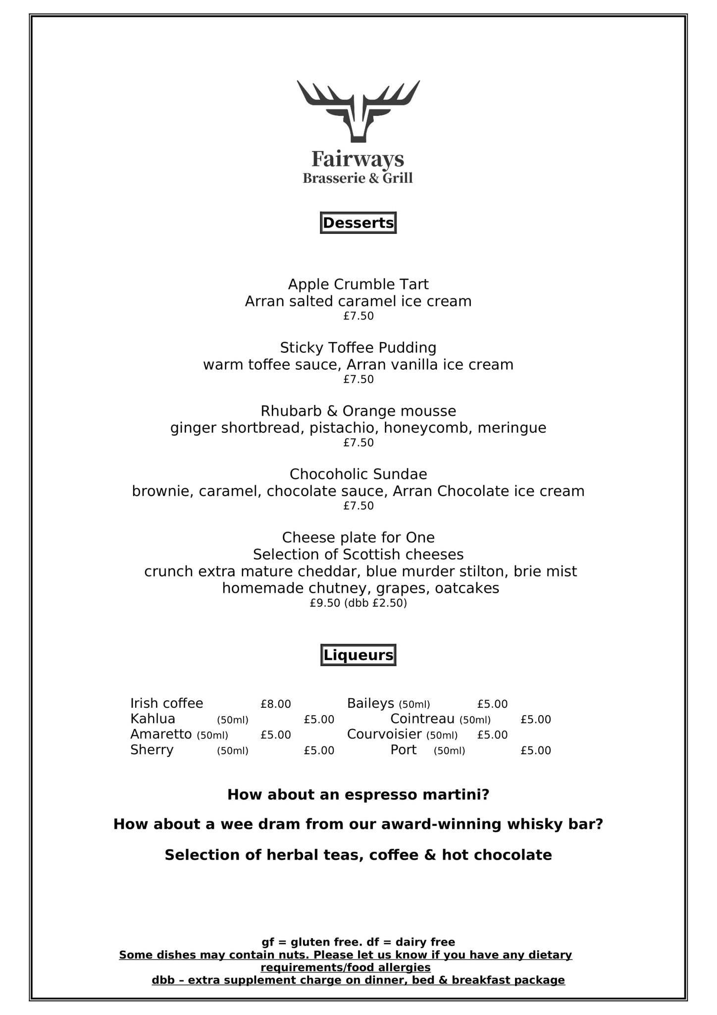 Menu at Glenesk Hotel pub & bar, Edzell