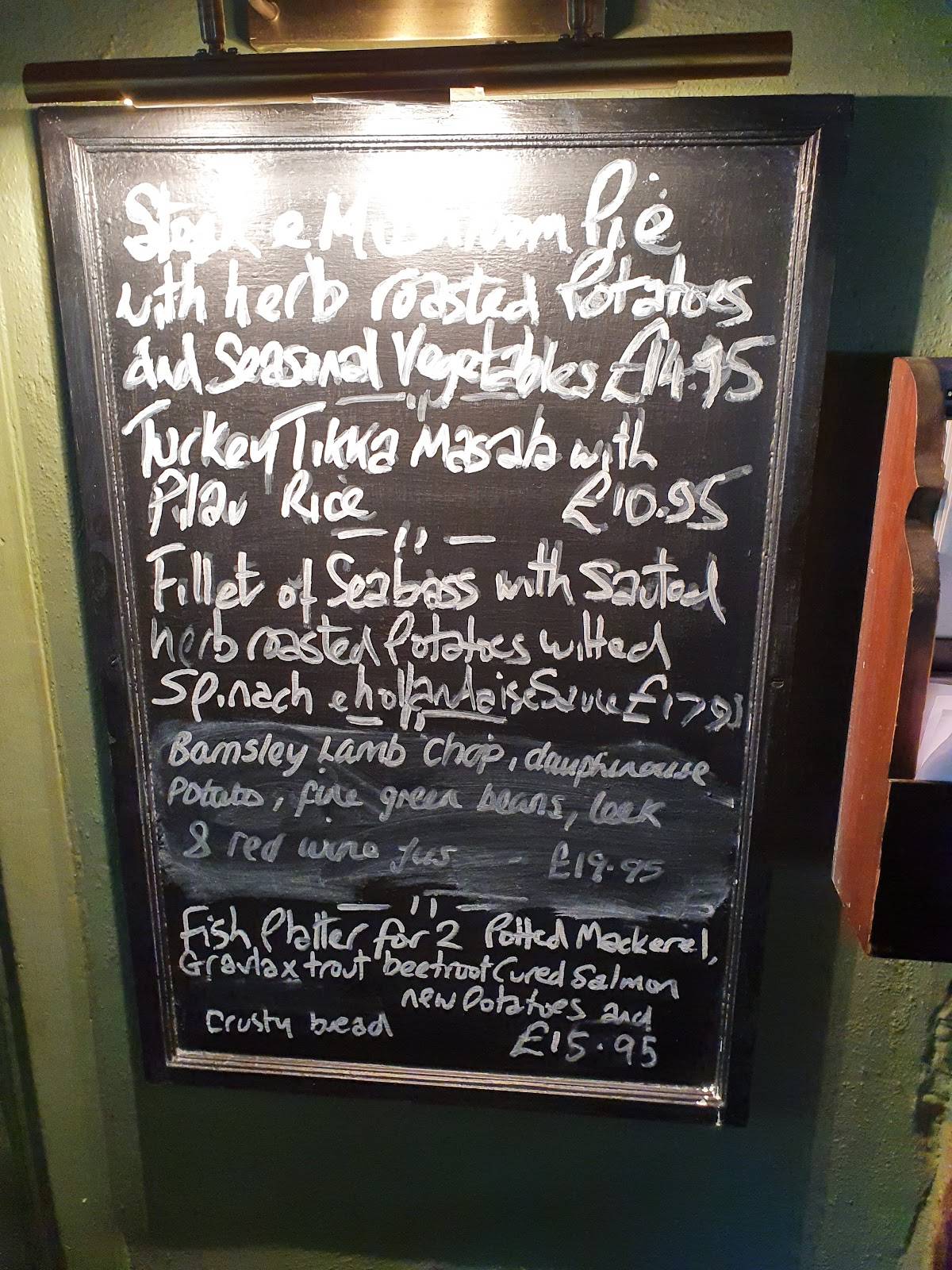 Menu at Gribble Inn pub & bar, Chichester
