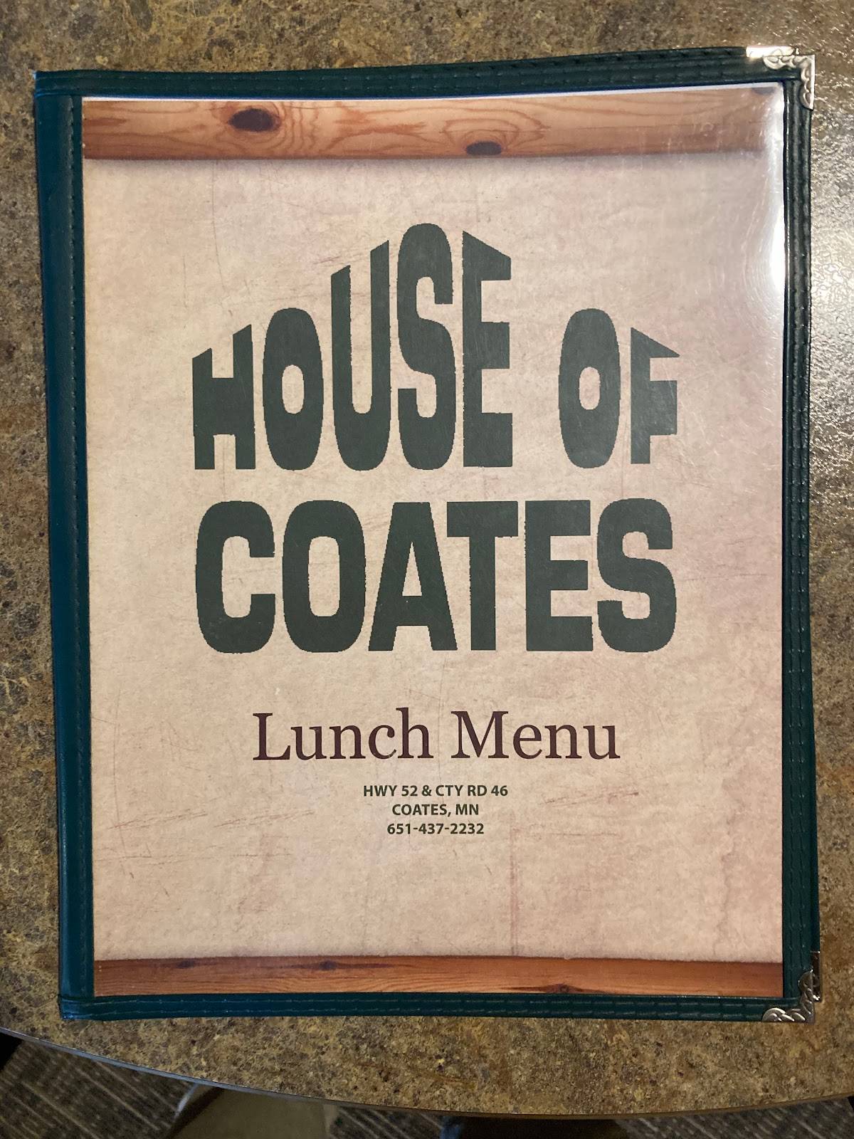 Menu at House Of Coates pub & bar, Rosemount, Clayton Ave E