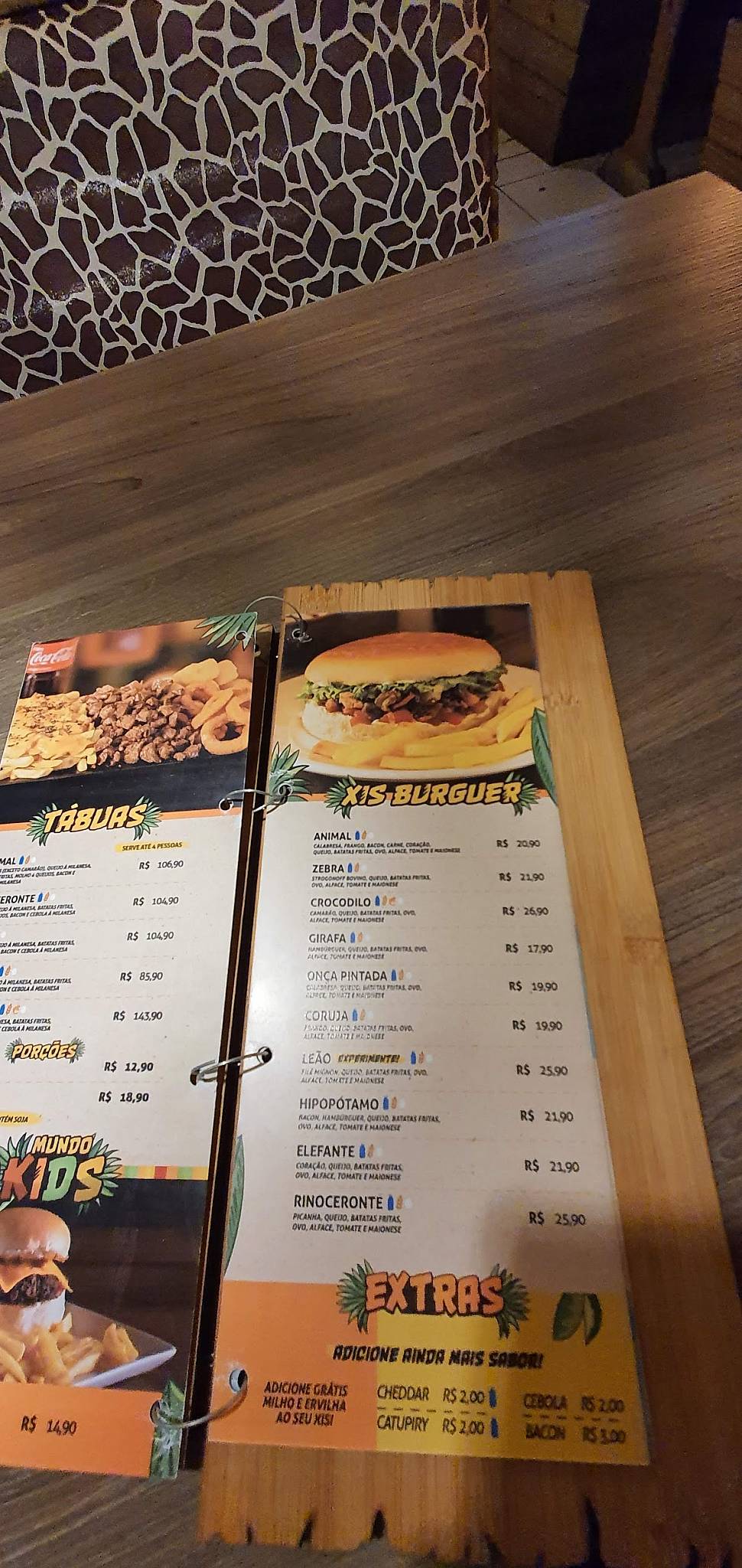 Menu em Mundo Animal Lanchonete Temática pub & Bar, Joinville