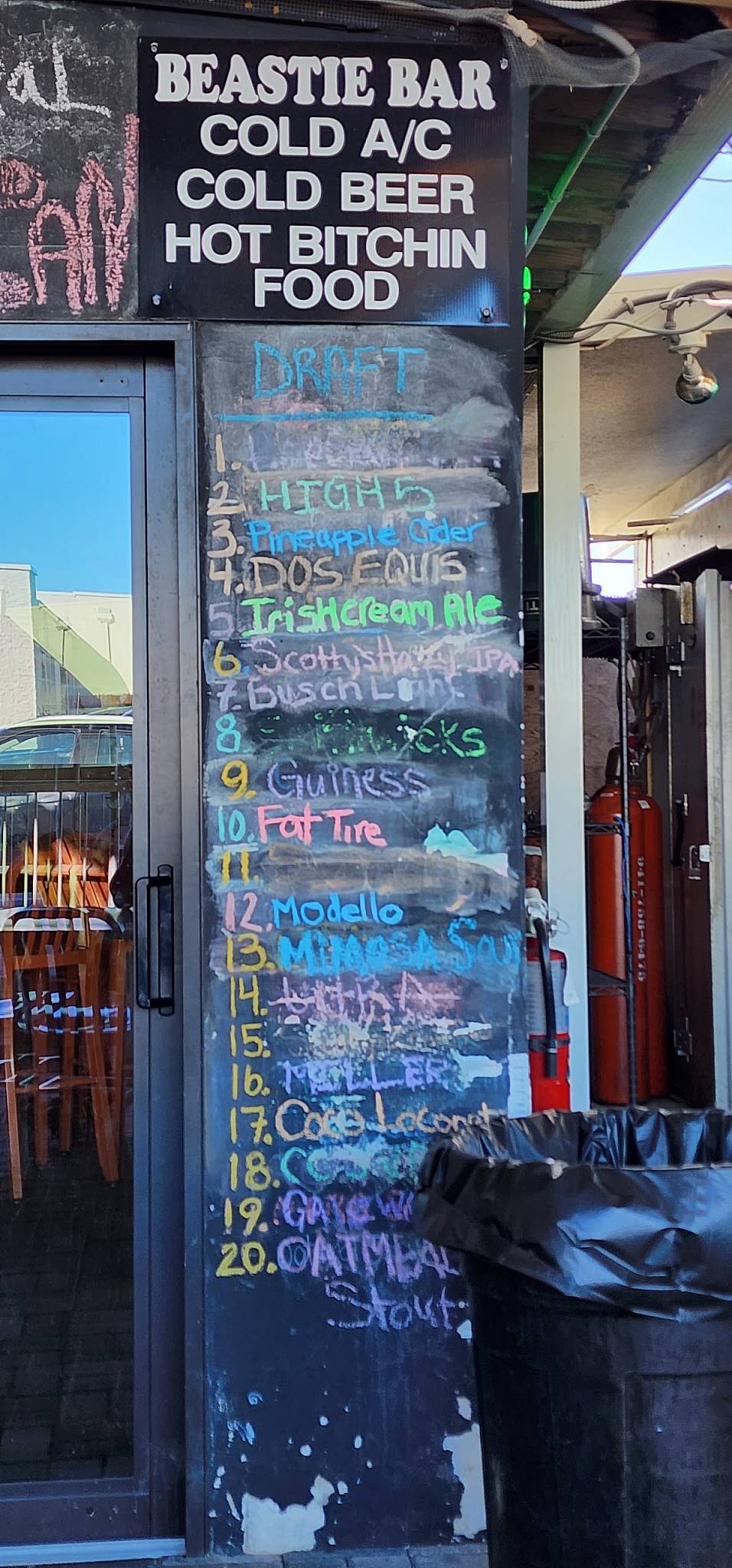Menu at Nevermind Awesome Bar and The Hop, Cape Coral