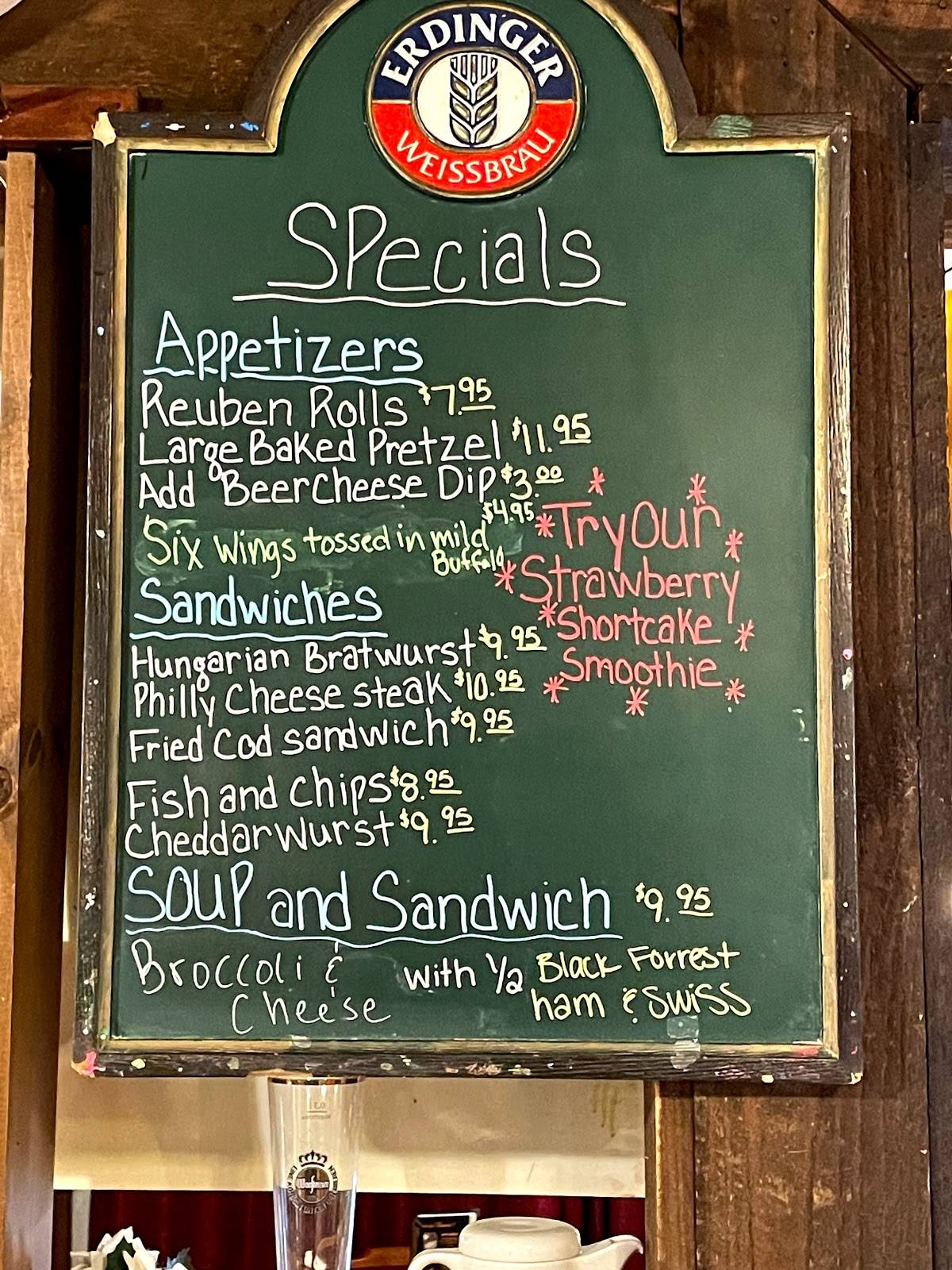 Menu at Old Bavaria Inn Restaurant, Helen