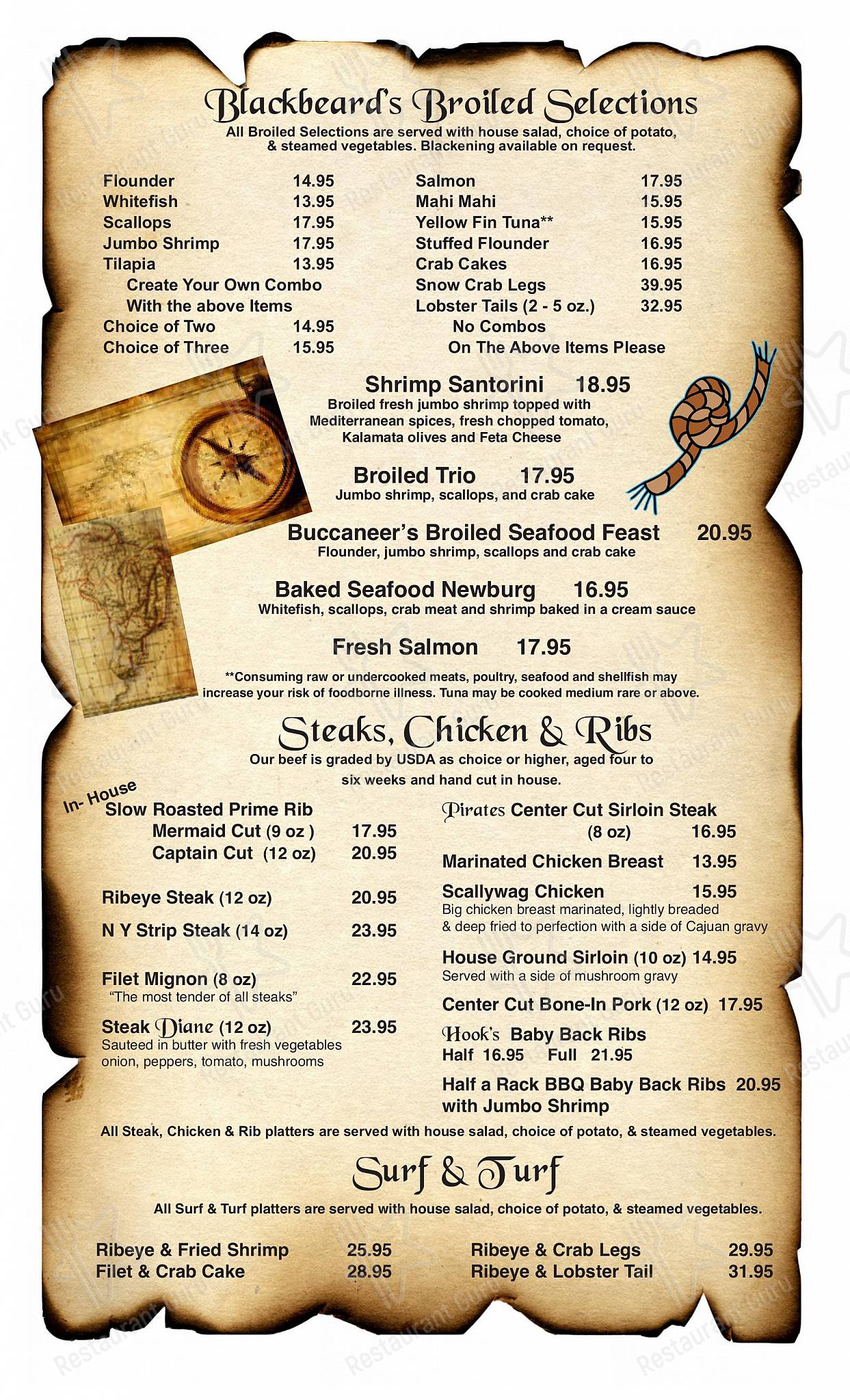 Menu at Pirates Landing pub & bar, Elkin, 161 Interstate Way