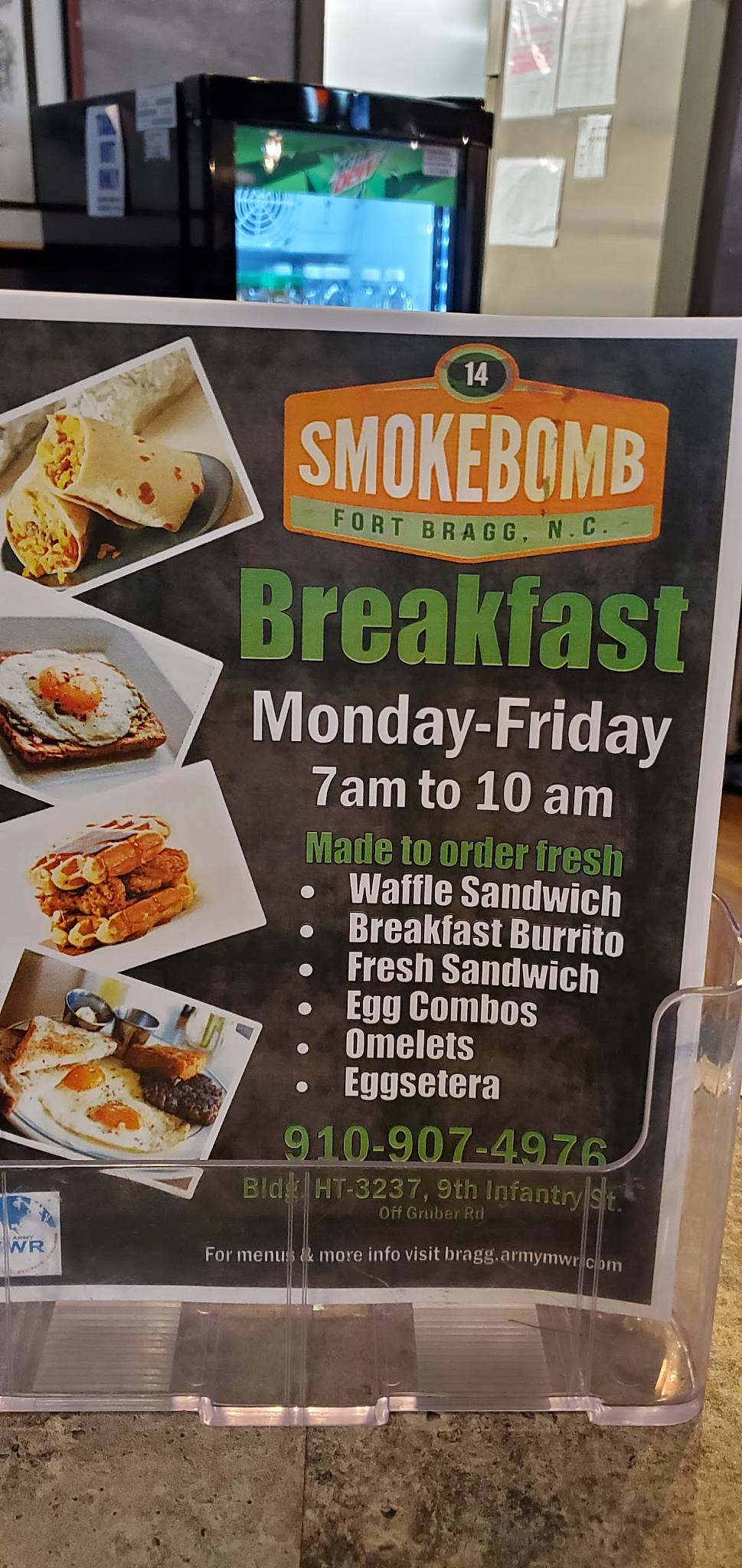 Menu at Smoke Bomb Grille pub & bar, Fort Bragg