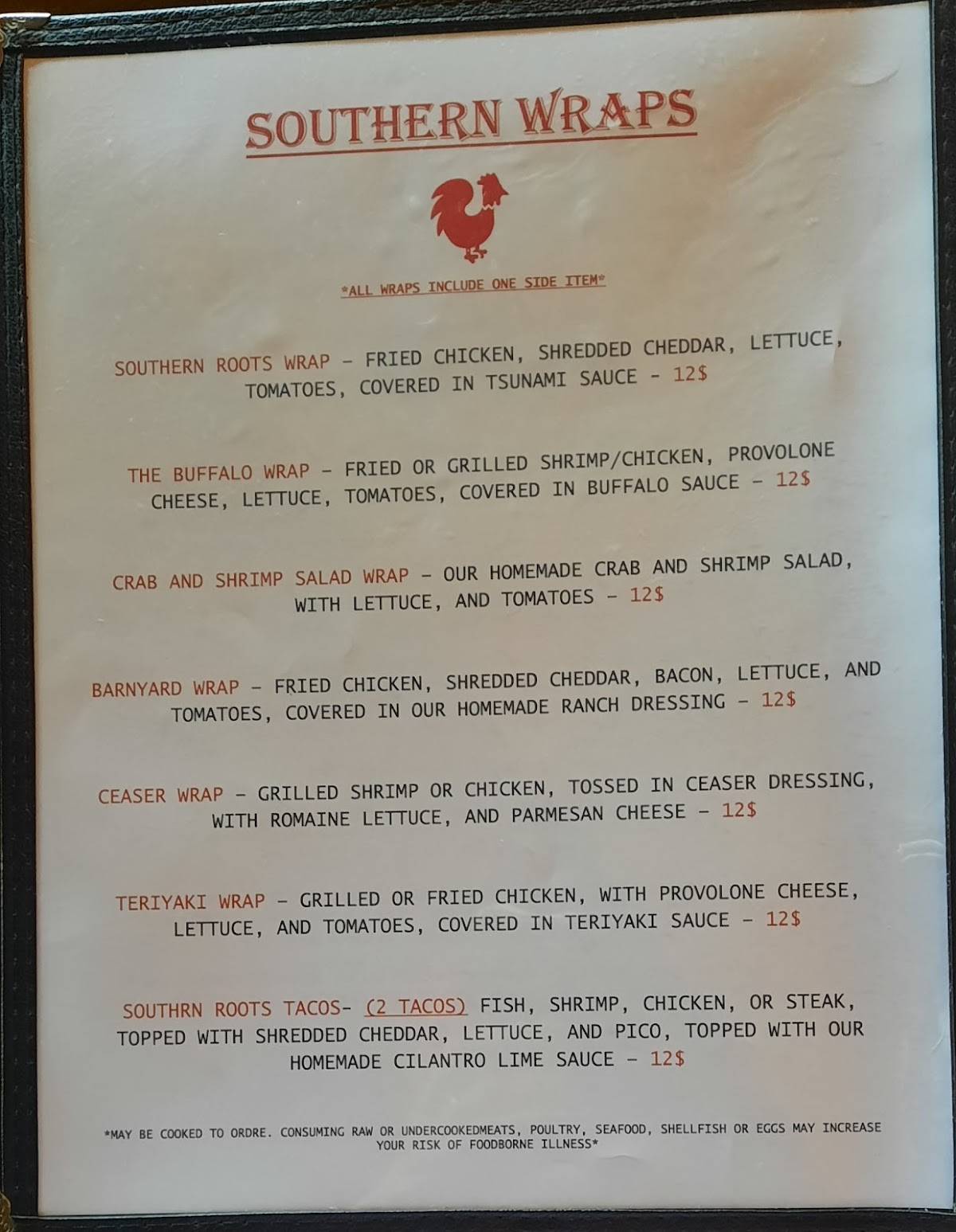 Menu at Southern Roots Bar & Grille, Monroe