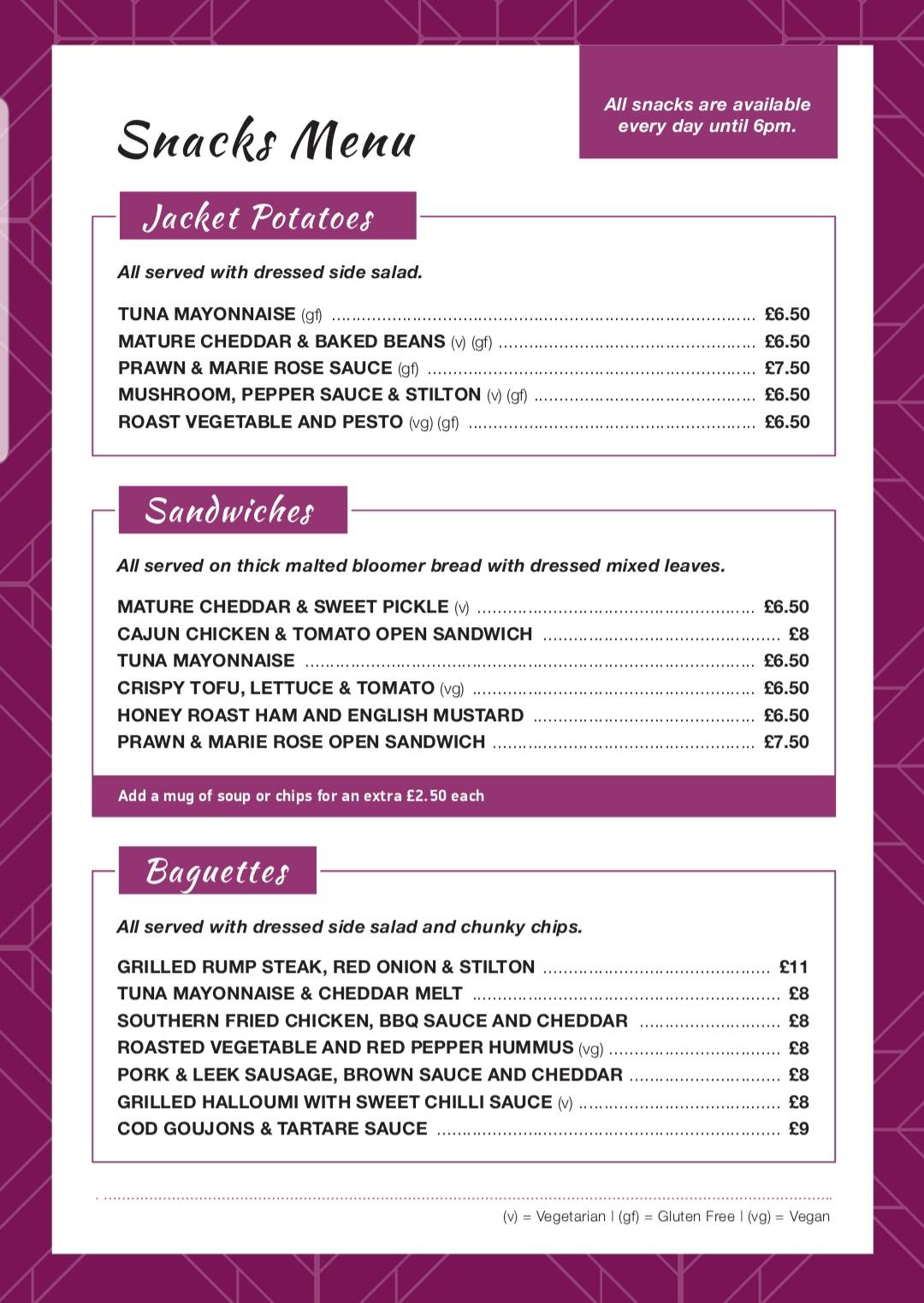 Menu at The Hanging Gate pub & bar, Northwich