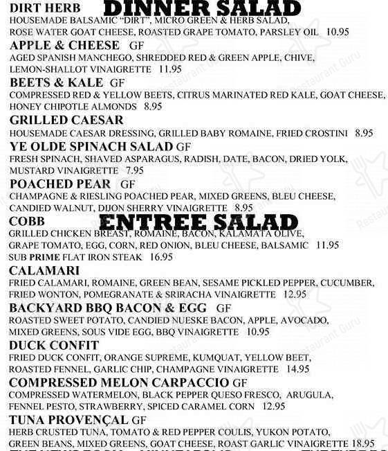 Menu at The Saddle Room pub & bar, Hoffman Estates