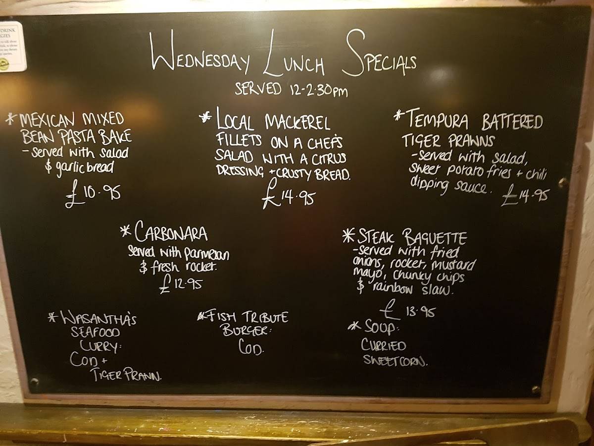 Menu at The Thatch pub & bar, Braunton
