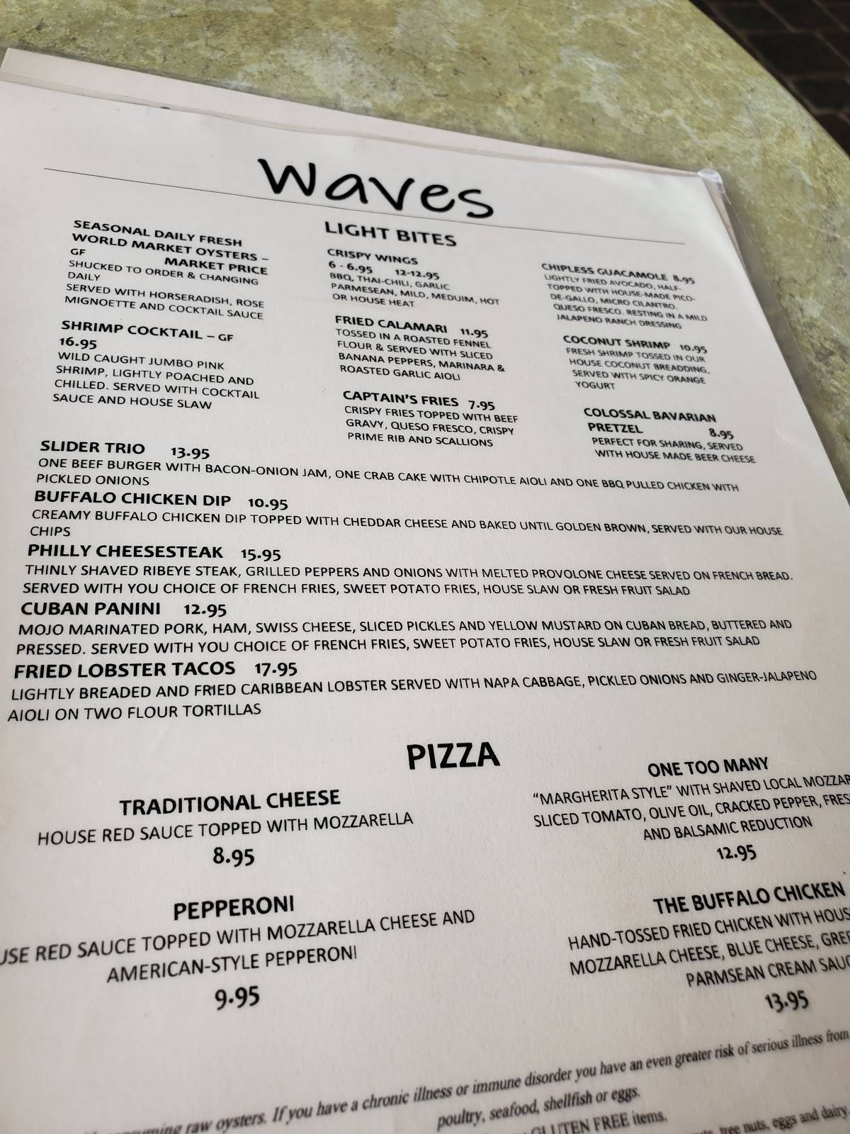 Menu at The Waverly Restaurant & Bar, Englewood