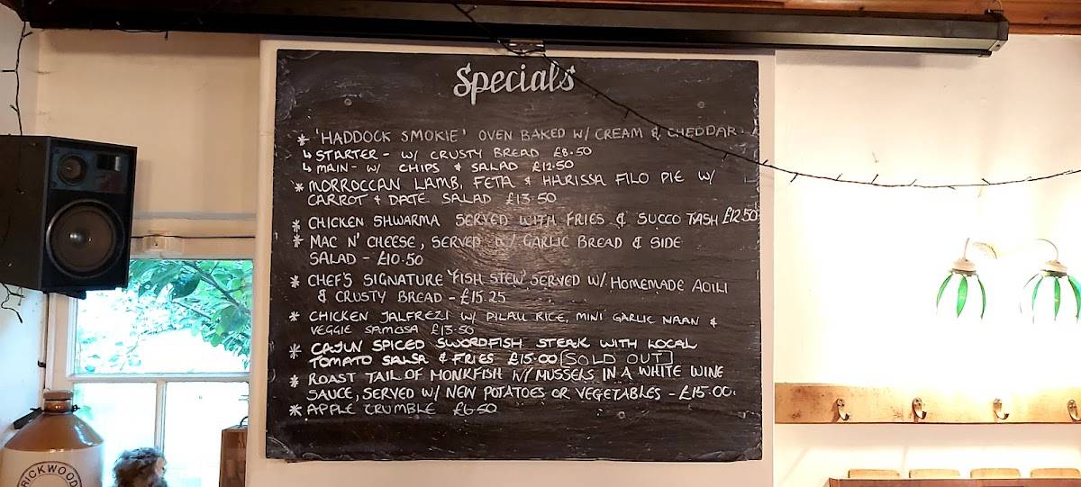 Menu at The Rising Sun pub & bar, Pulborough