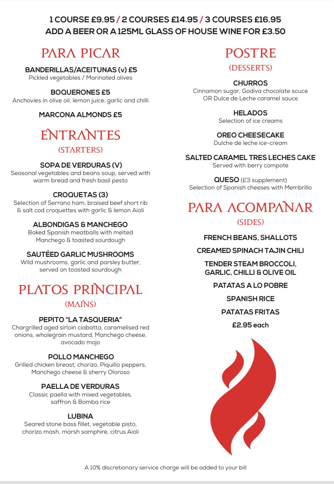 Menu at La TASQUERIA by SMOQUE pub & bar, Purley, 36-40 High St