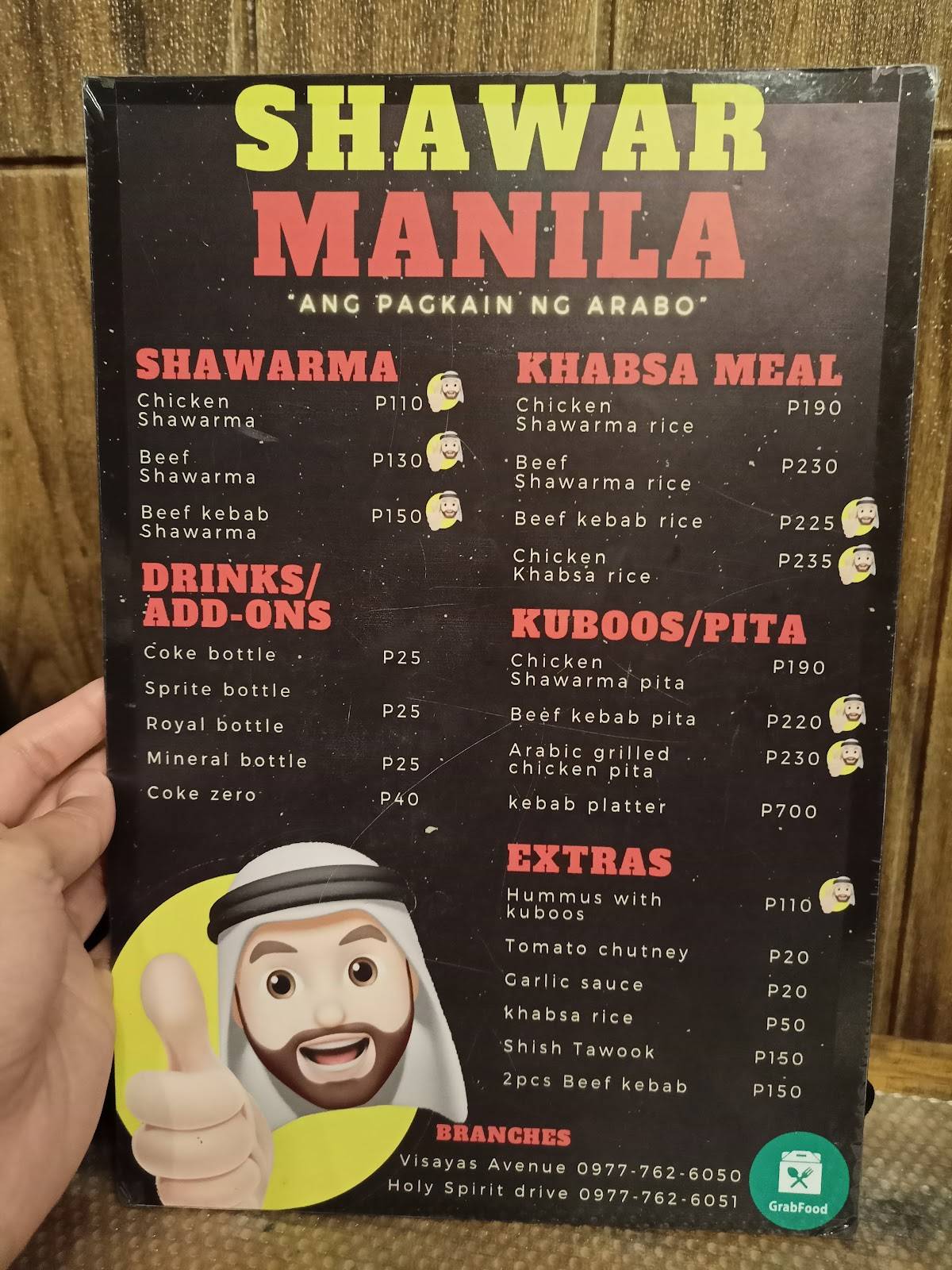 Menu at Shawarmanila - Visayas Avenue restaurant, Quezon City