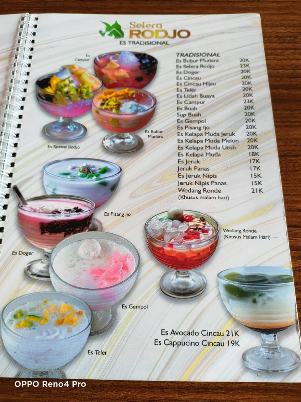 Menu at RODJO - MAJAPAHIT restaurant, Semarang
