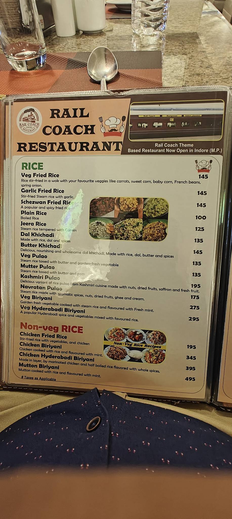 Menu at Rail Coach Restaurant, Indore