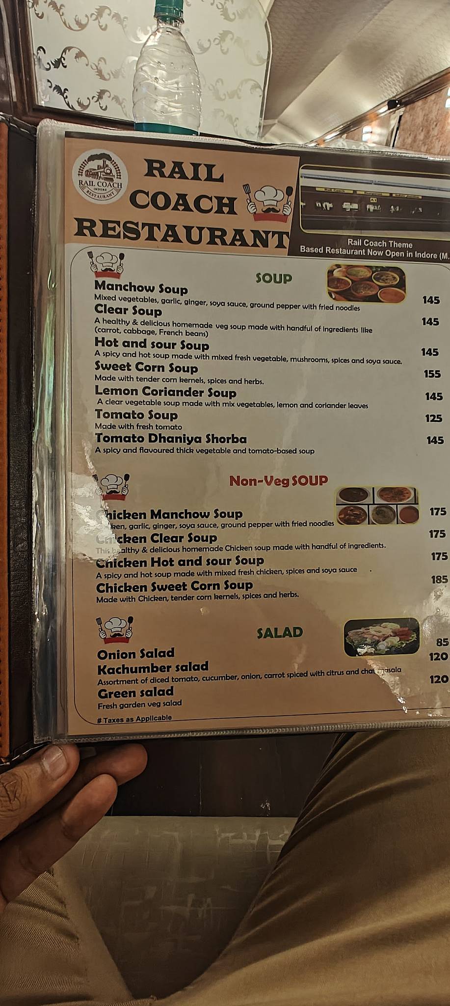Menu at Rail Coach Restaurant, Indore